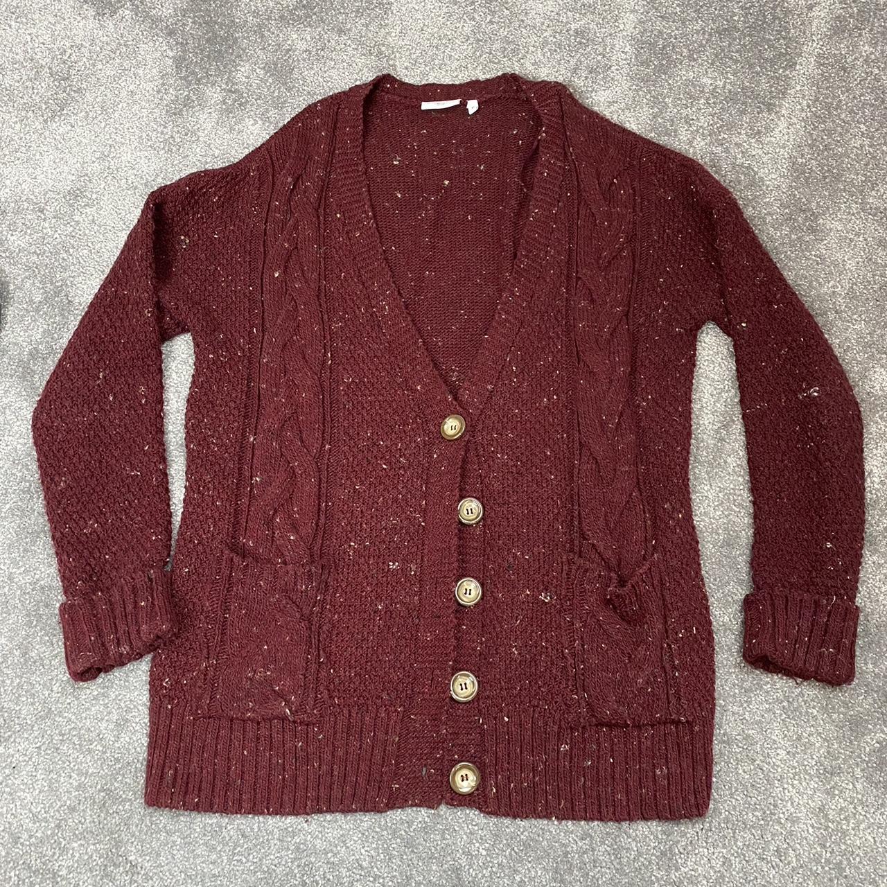 Vintage Grunge Cardigan Cable knot detail Baggy and... - Depop