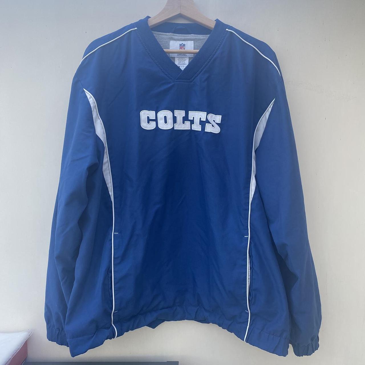 official colts nfl merchandise - pullover track top... - Depop