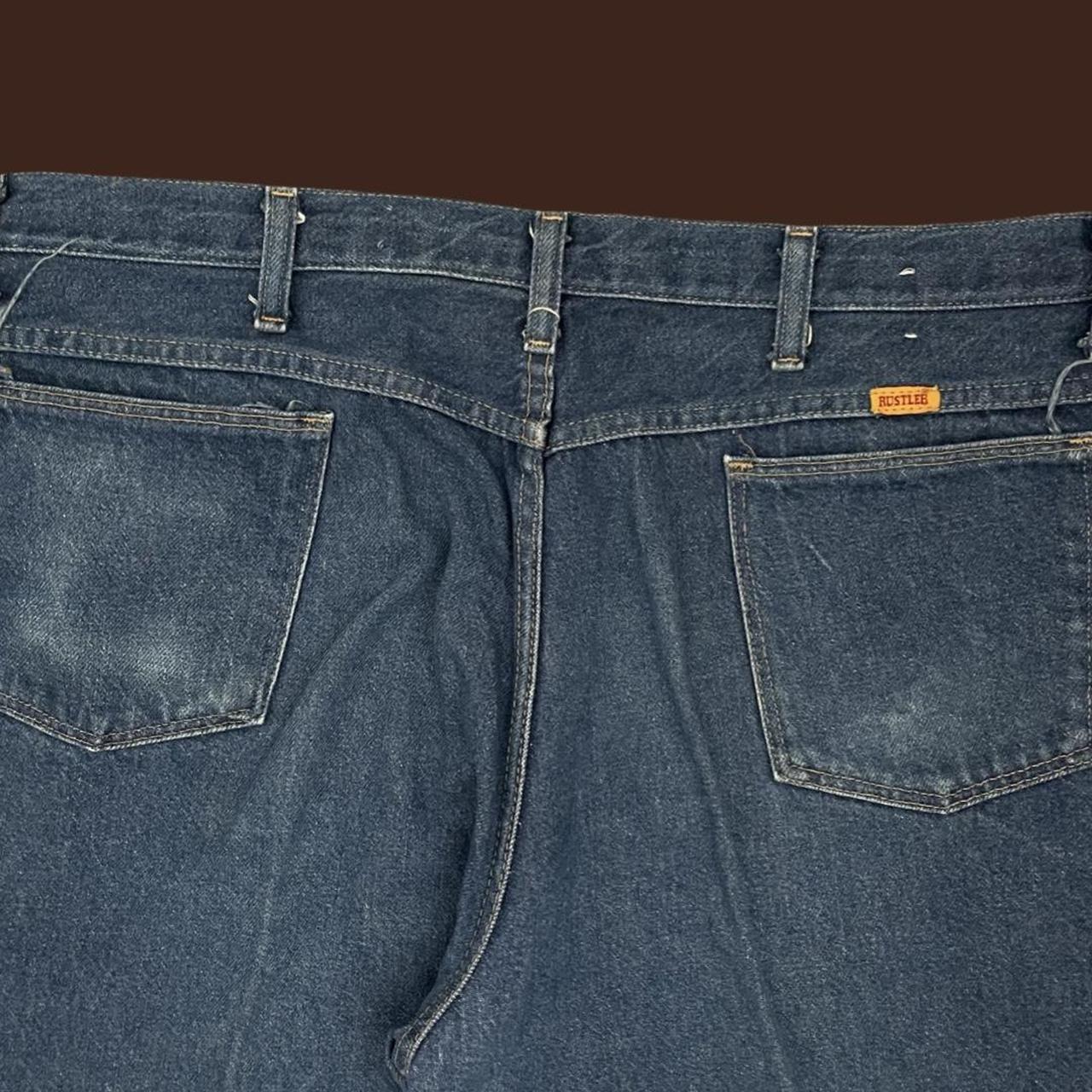Vintage 70s 80s dark wash rustler jeans Nice pair... - Depop