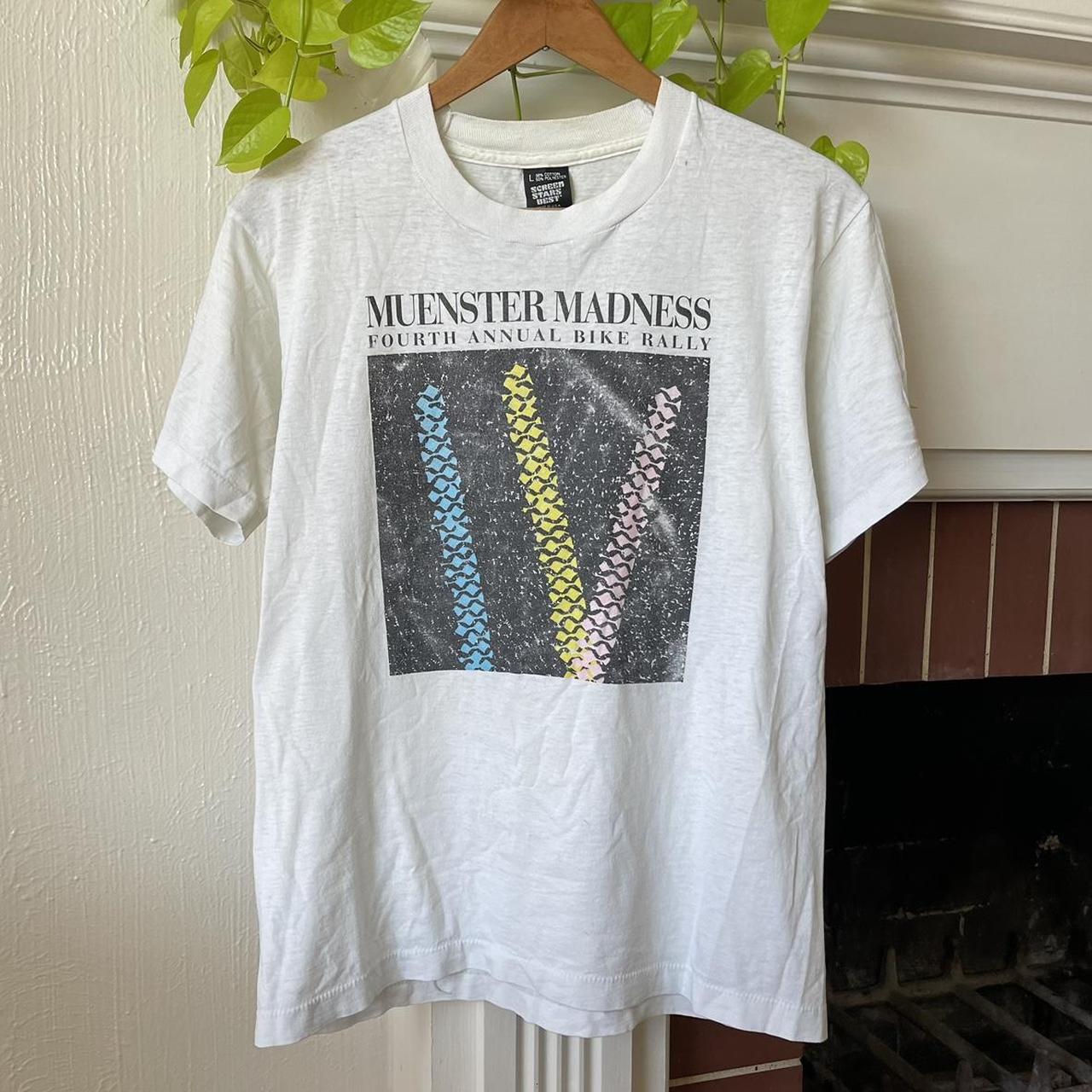 Vintage 80s 90s Muenster Madness bike rally t shirt... - Depop