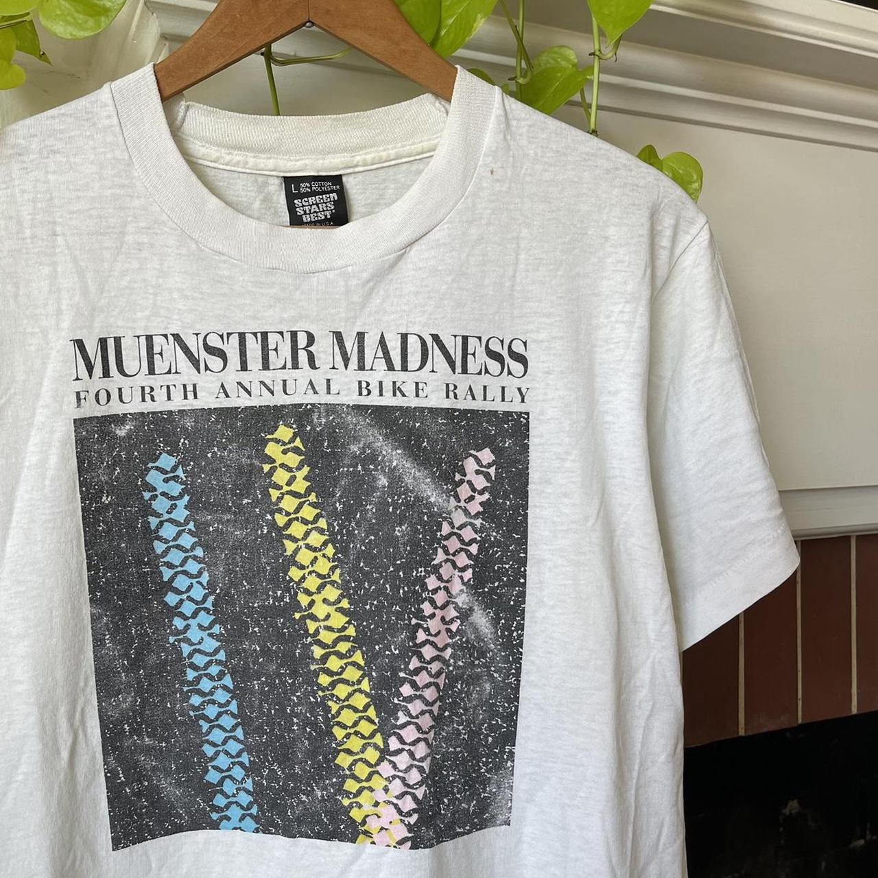 Vintage 80s 90s Muenster Madness bike rally t shirt... - Depop