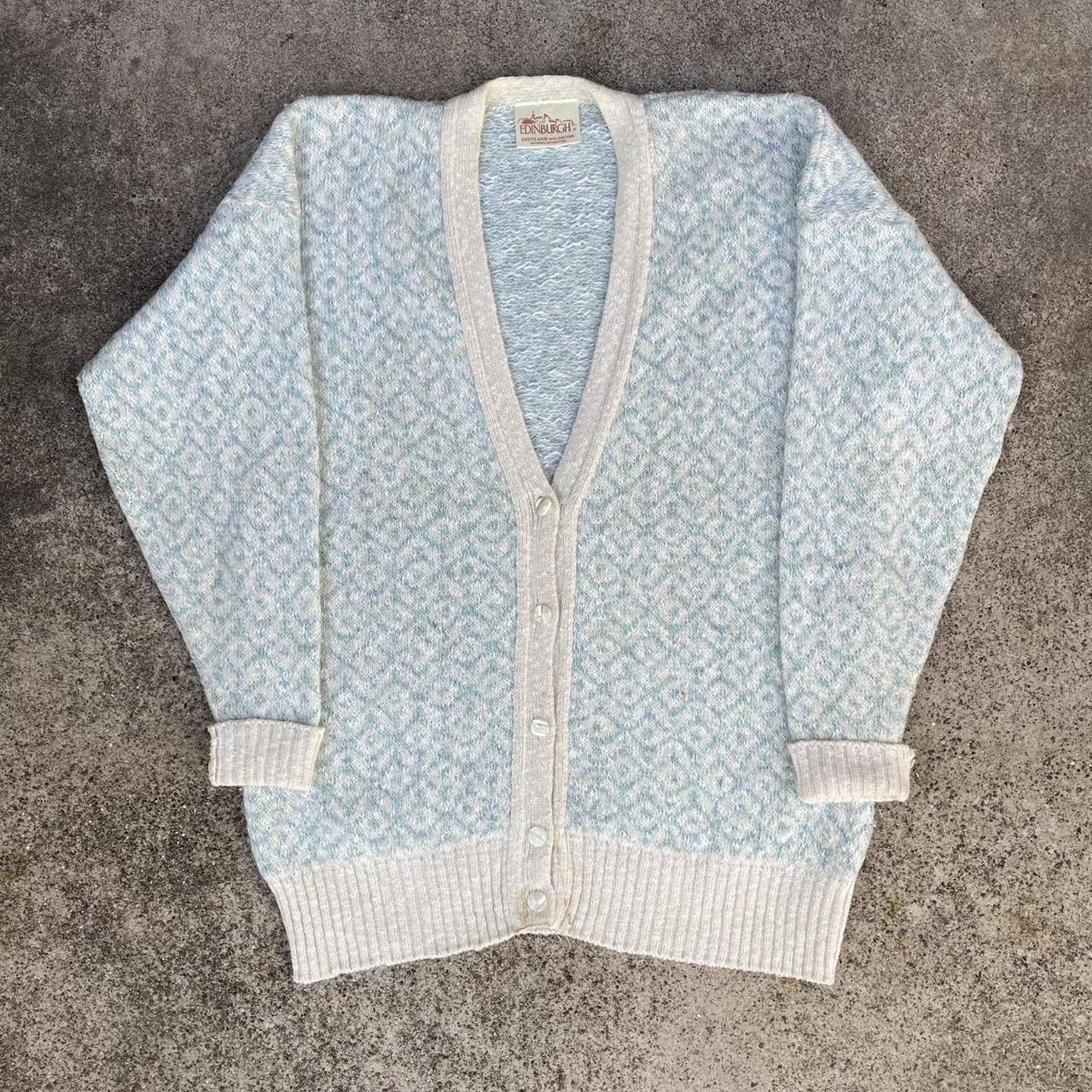 Vintage 80s 90s England English cardigan sweater... | Depop