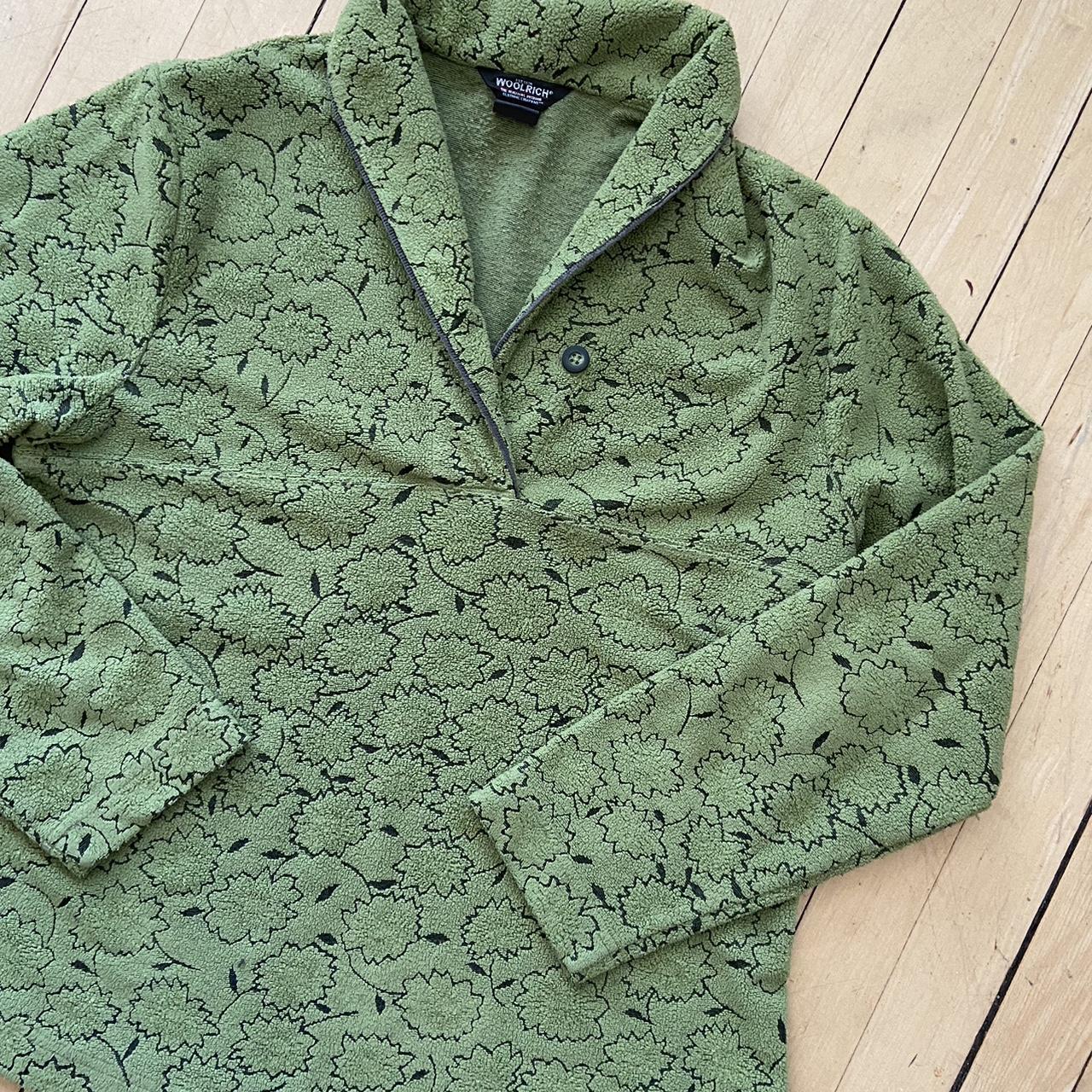 Cute and cozy granola girl green fleece from... - Depop
