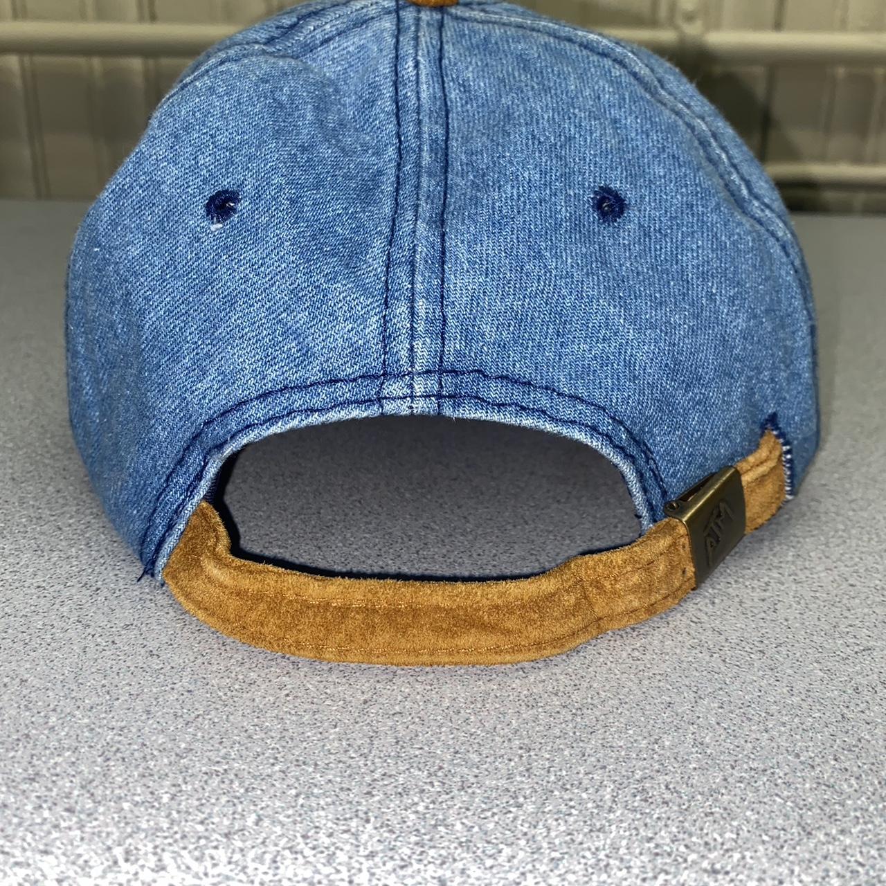 Vintage denim Hat AJM Headwear #vintagehat... - Depop