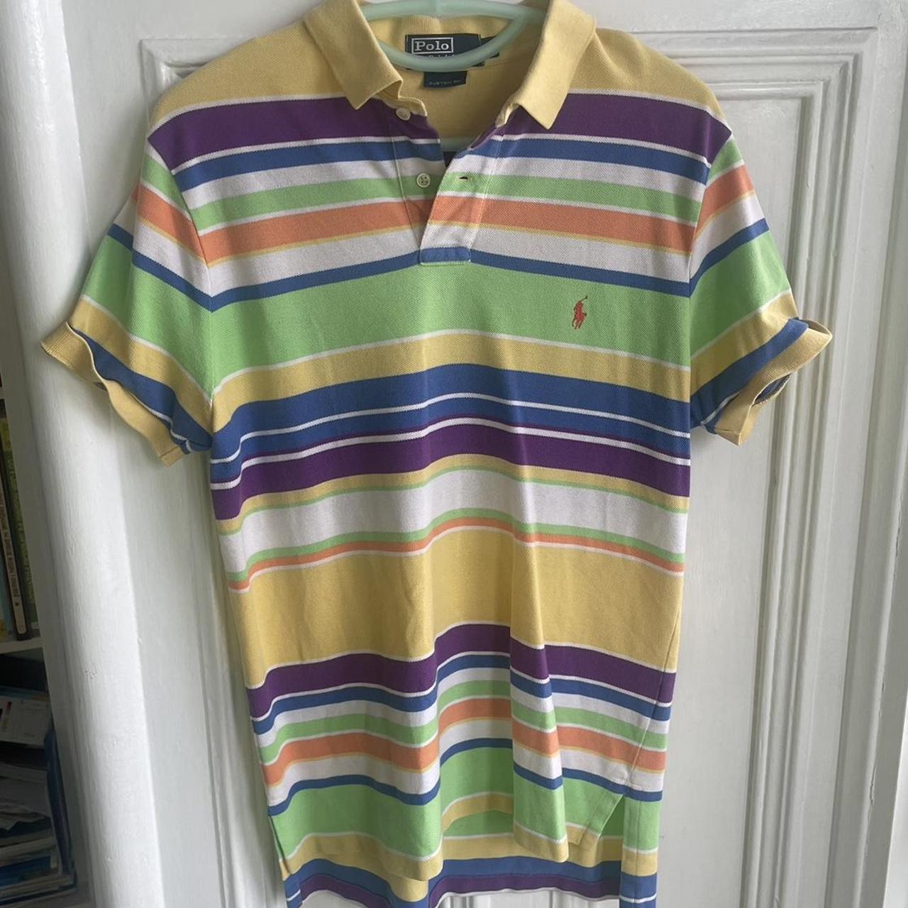 Ralph Lauren multi coloured polo shirt Size... - Depop