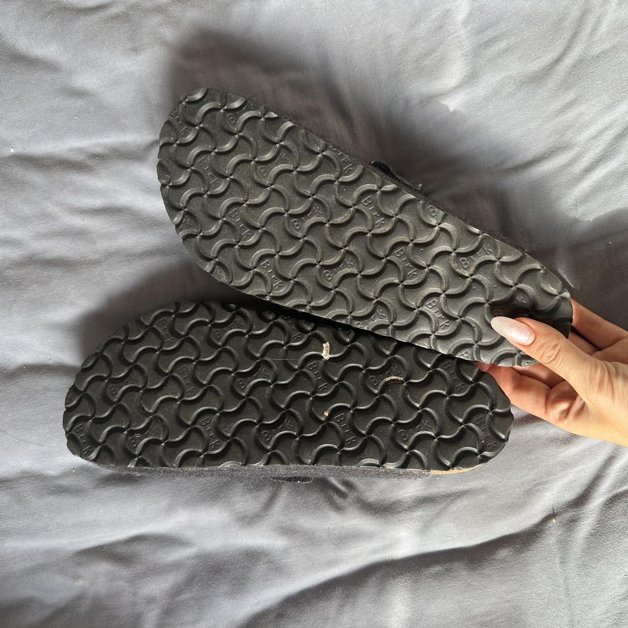 Birkenstock dark grey anthracite wool clogs size 7... - Depop