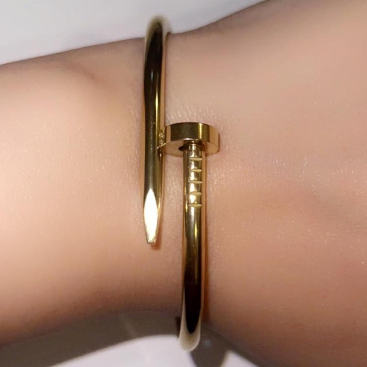 Cartier Style Gold Nail Bangle Bracelet #gold... - Depop