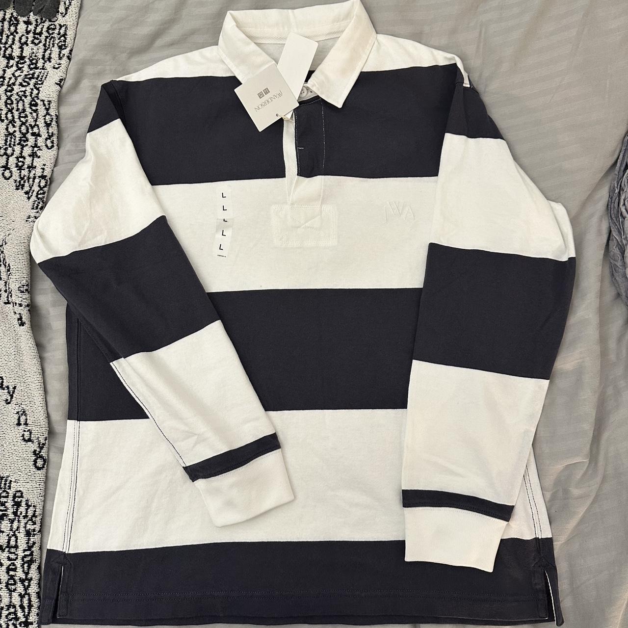 BNWT JW Anderson x Uniqlo collab navy and white... | Depop