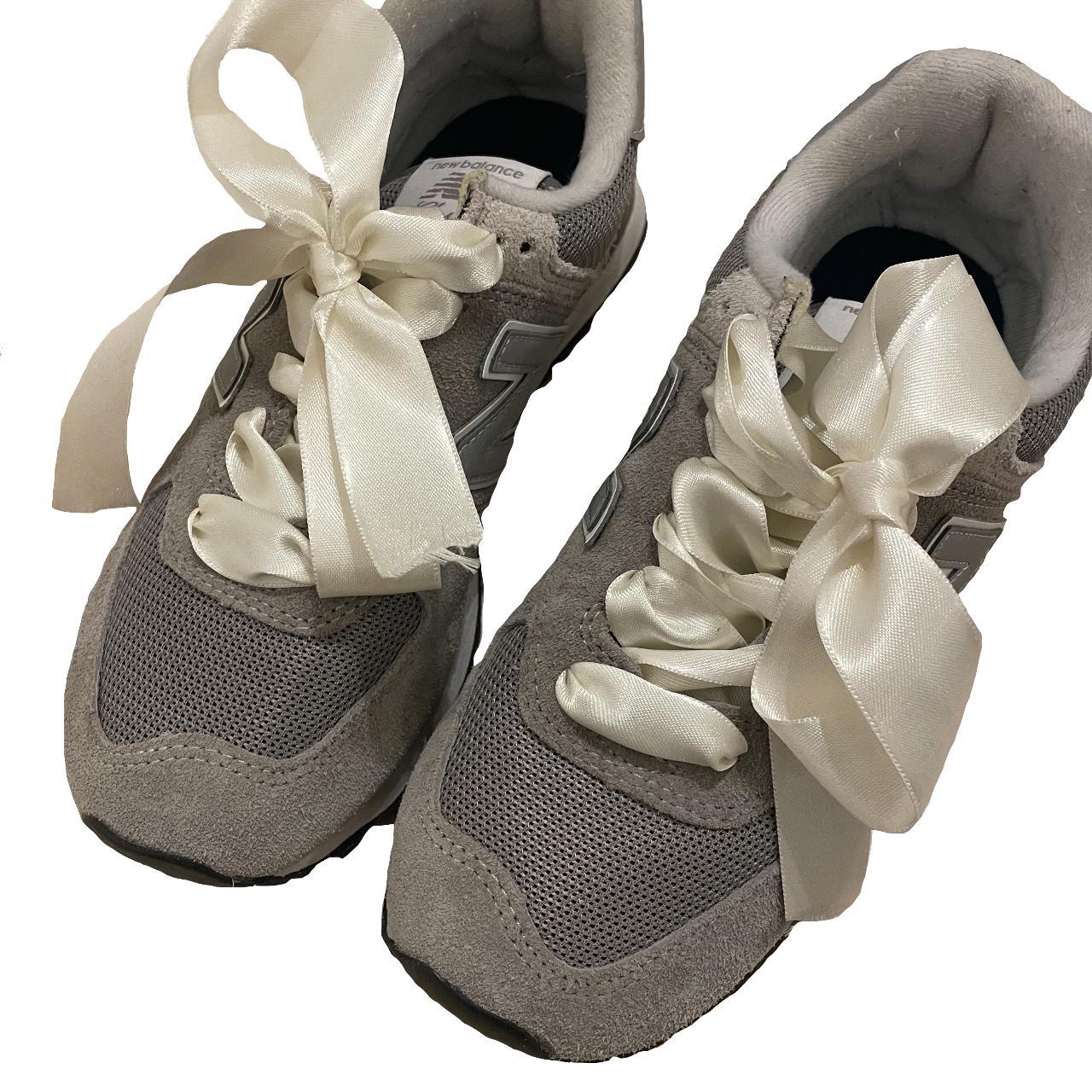 Newbalances with Ribbons as Shoelaces ☆ Size 7.5 ☆ - Depop