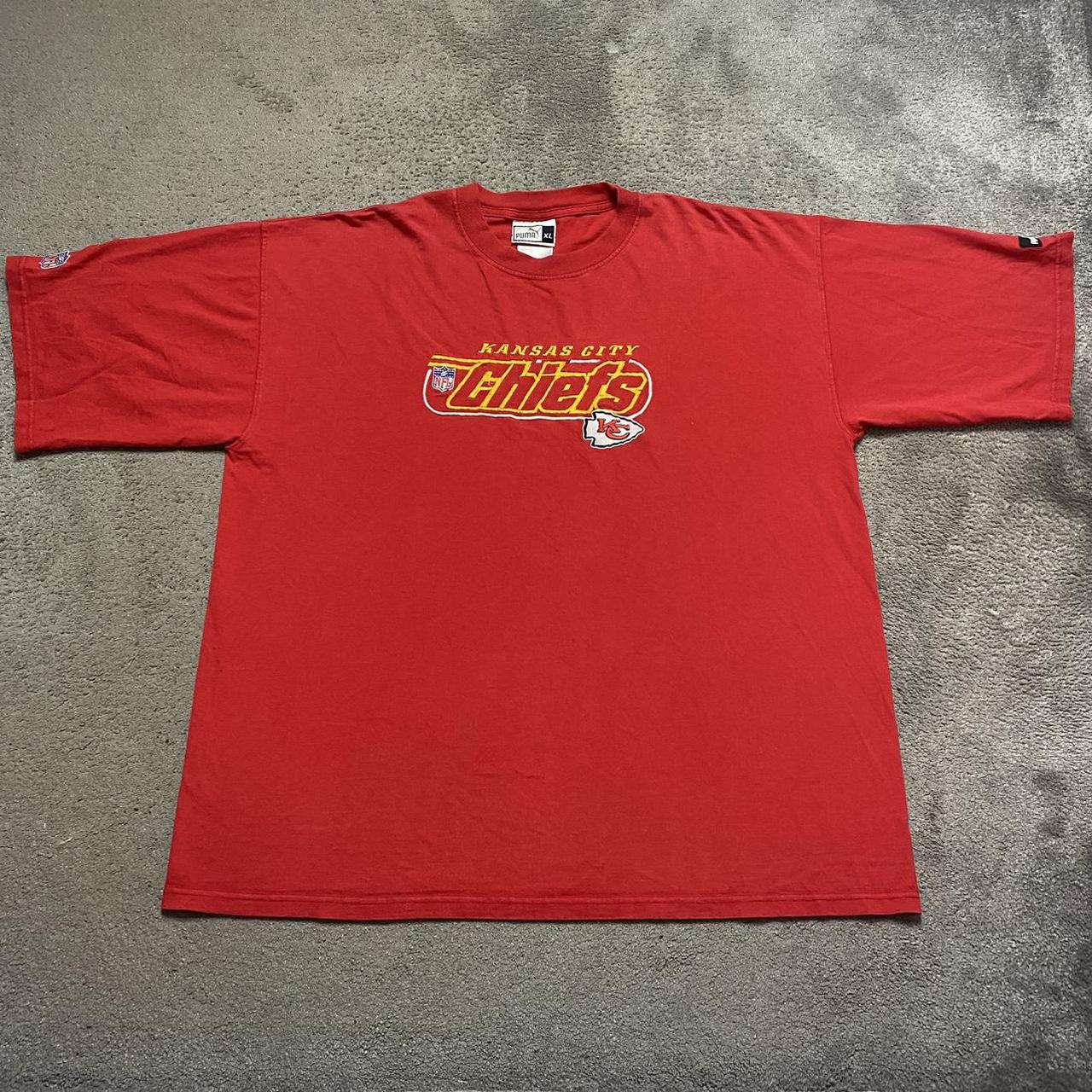 Vintage Puma Kansas City Chiefs embroidered spellout... - Depop