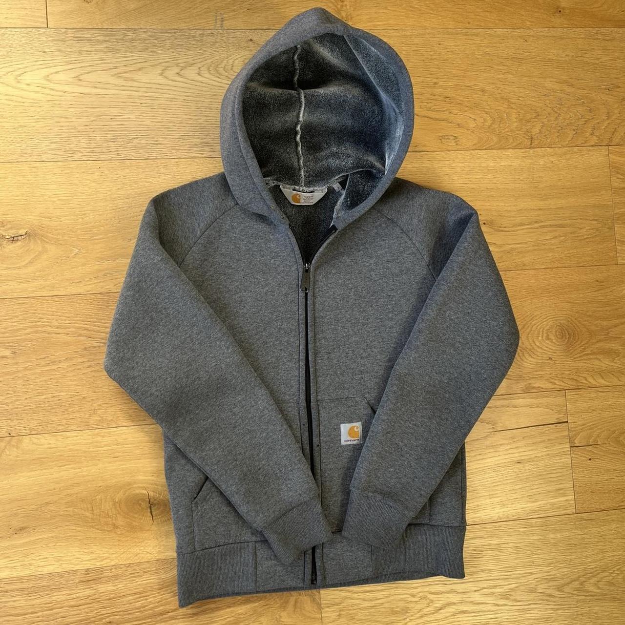 Carhartt Active Jacket Hoodie - Lovely Grey -... - Depop