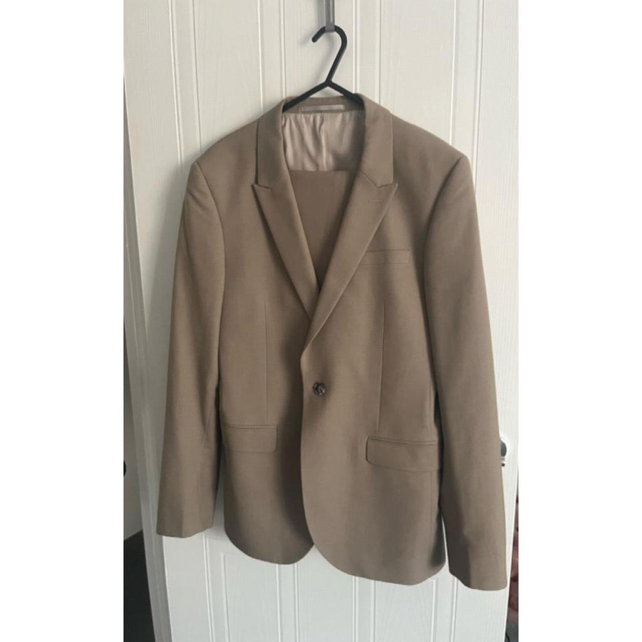 Tan coloured Men’s suit- Topman Jacket is 38R and... - Depop