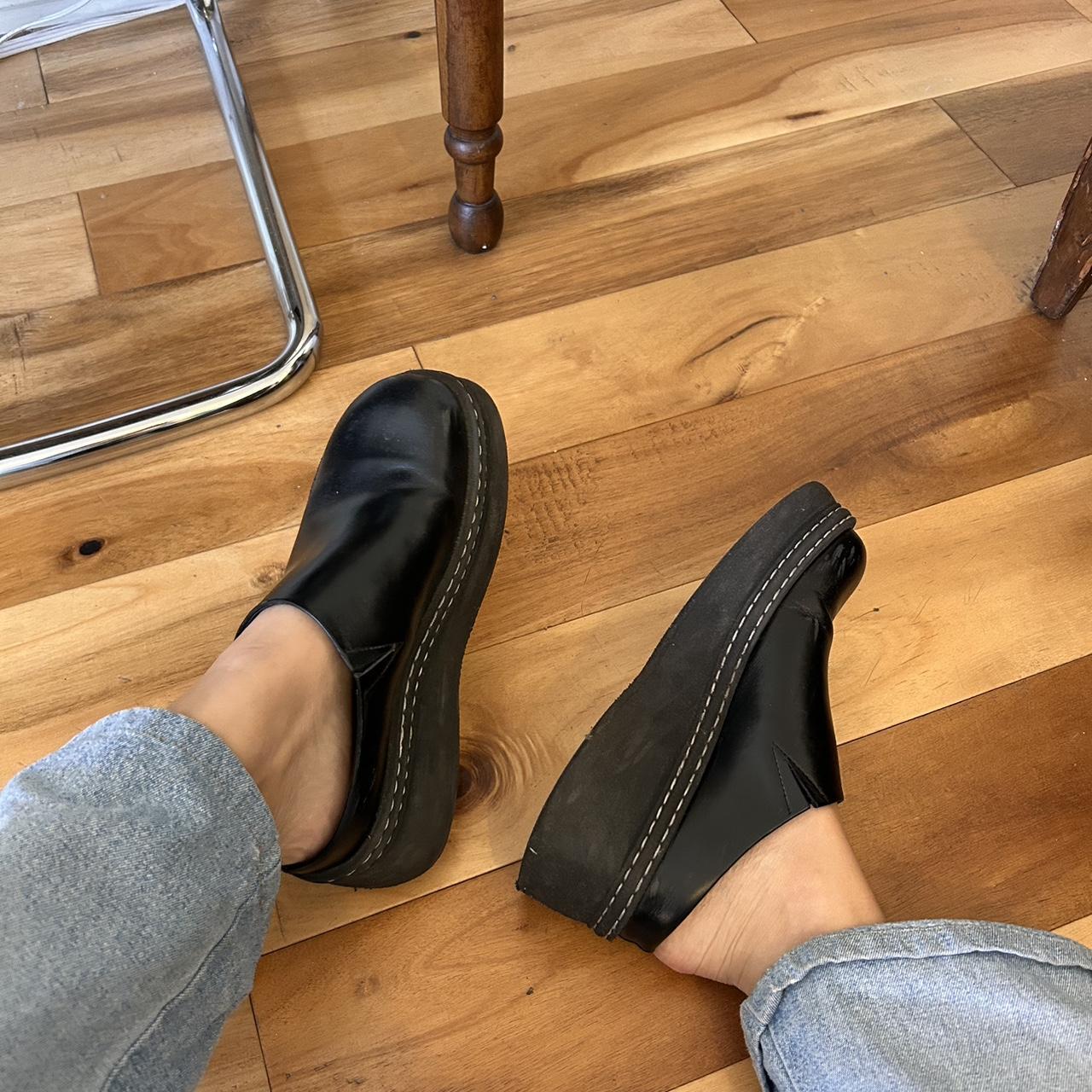 Miista Kristi black leather clogs. Some minor scuffs... - Depop