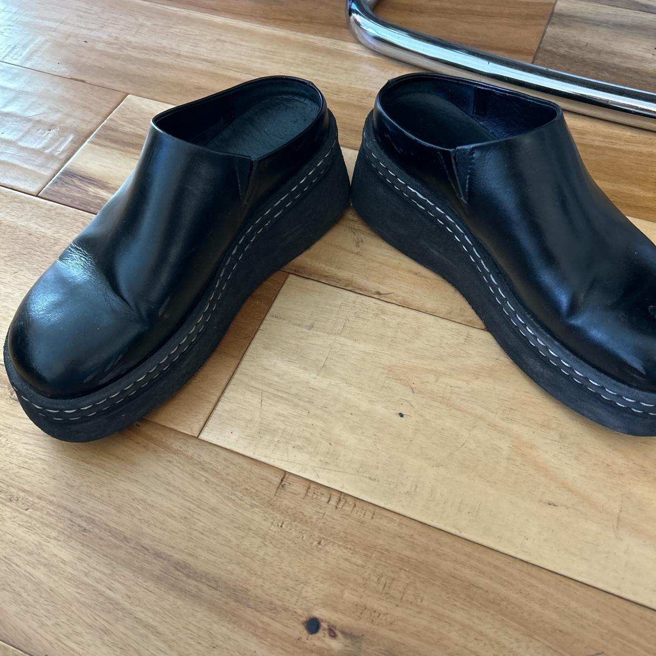 Miista Kristi black leather clogs. Some minor scuffs... - Depop