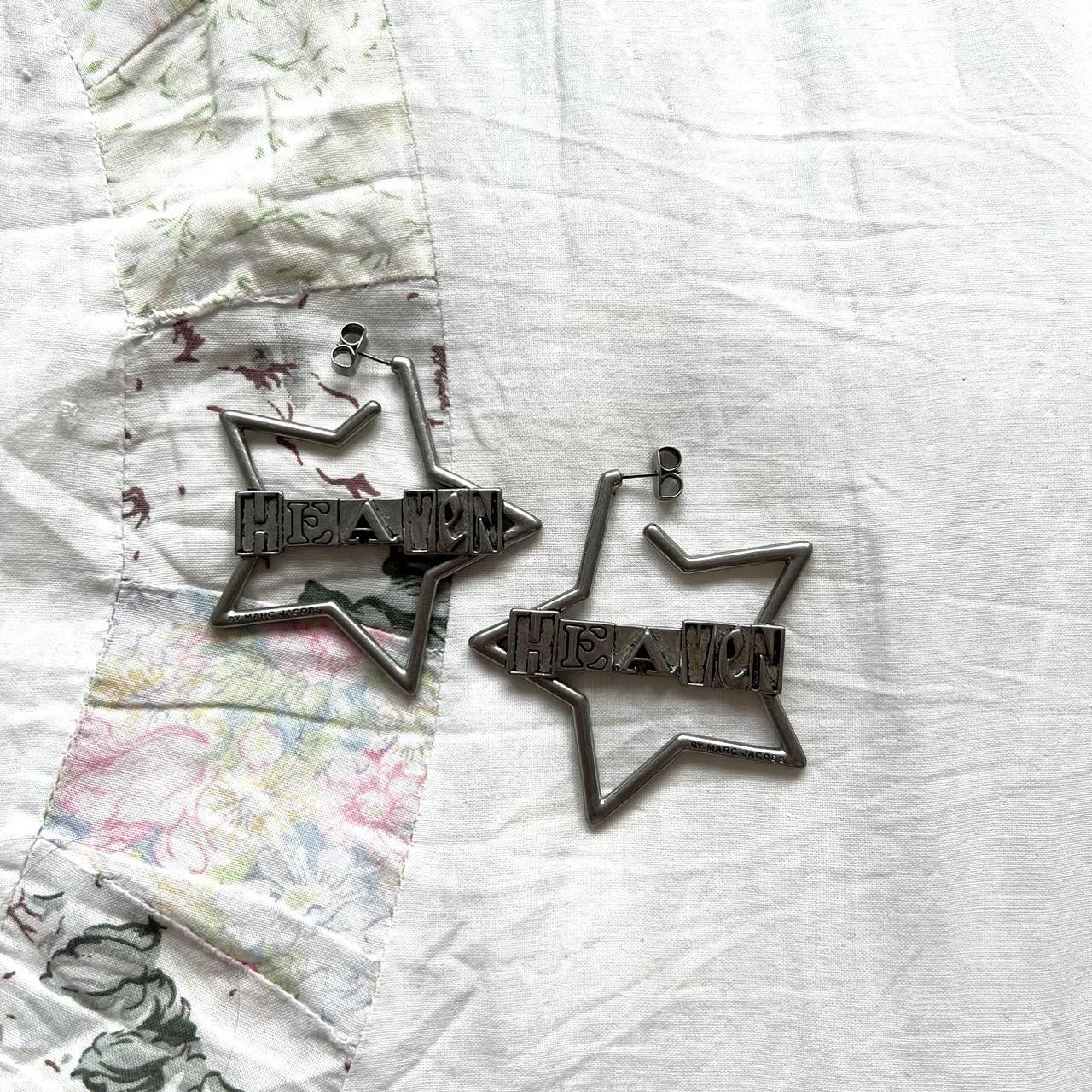heaven by marc jacobs star heaven logo earrings -... - Depop