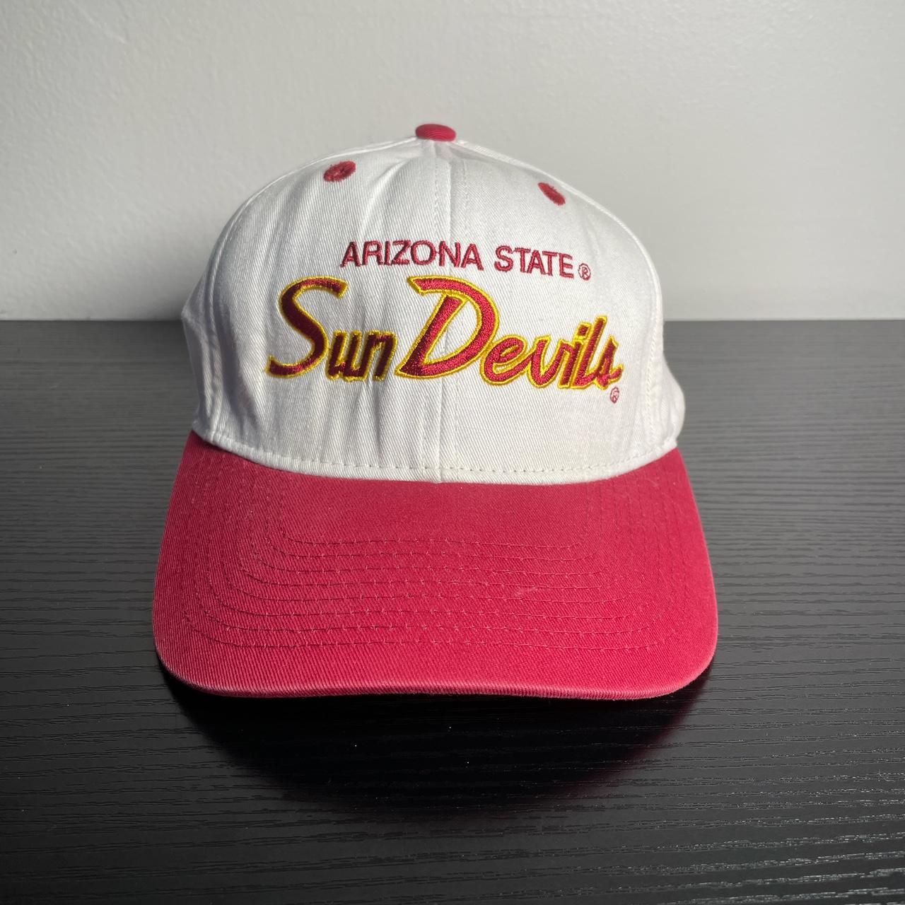 Arizona State Sun Devils Script Logo Snapback Hat... - Depop