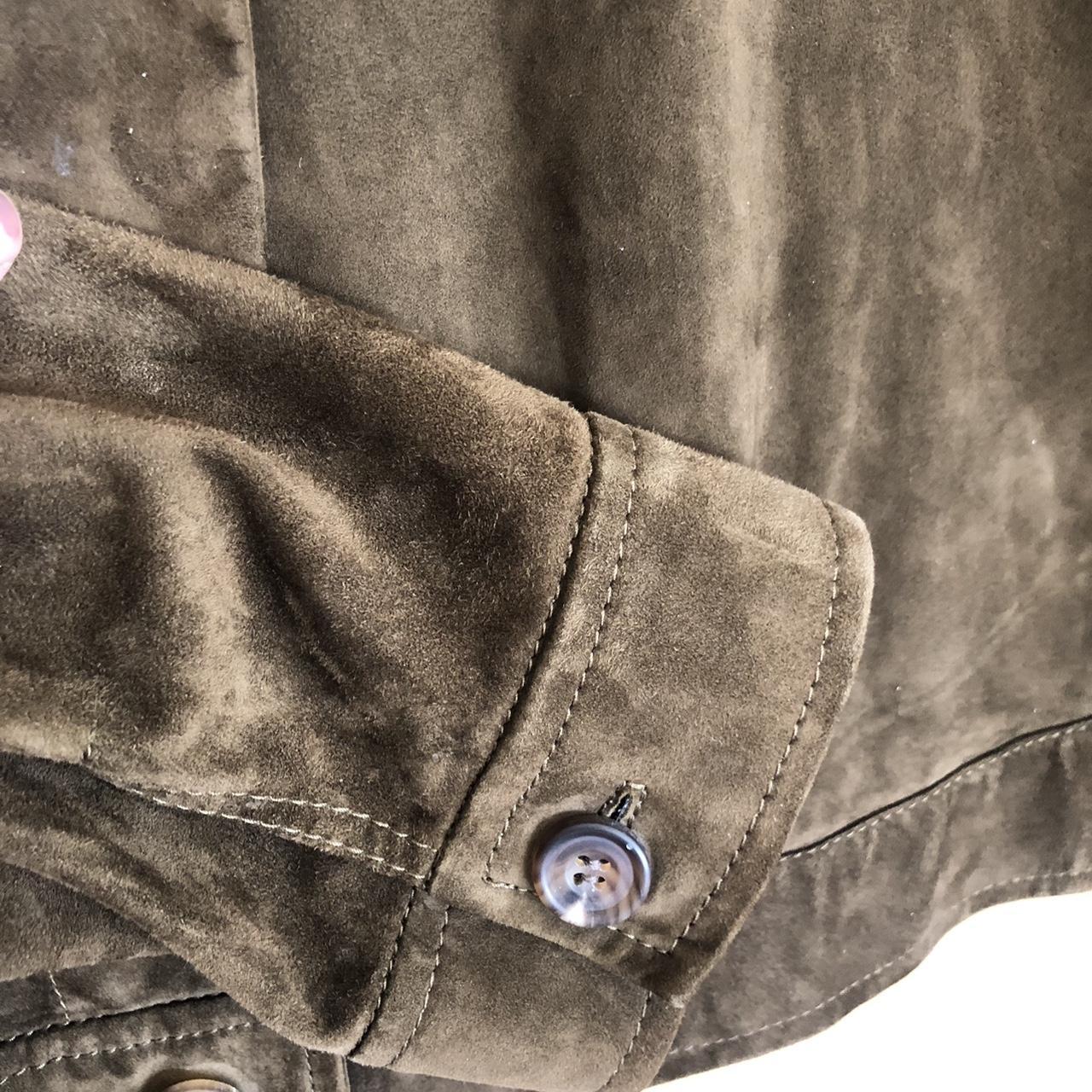 Mens light weight suede over shirt with two front... - Depop