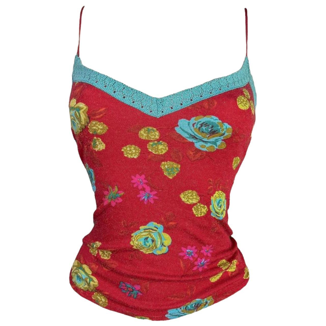 Bright Boho Cami Top 🌸 ⚔️ designer, floral pattern,... - Depop