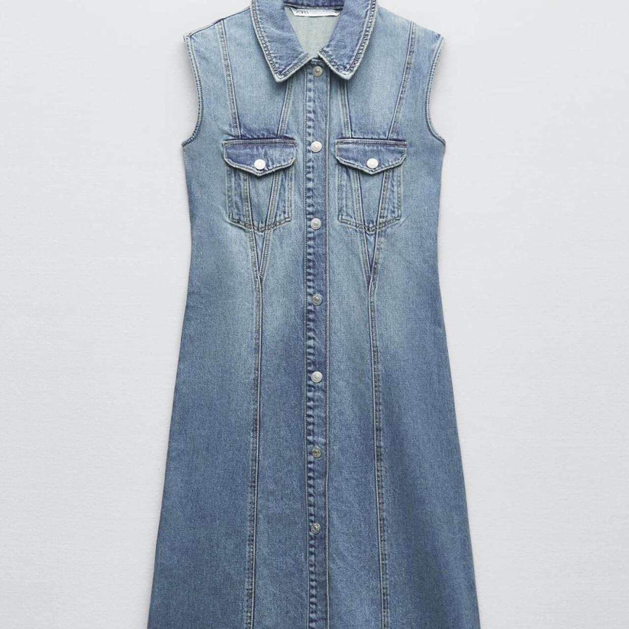 Zara TRF denim dress. Brand new with tags #zara... - Depop