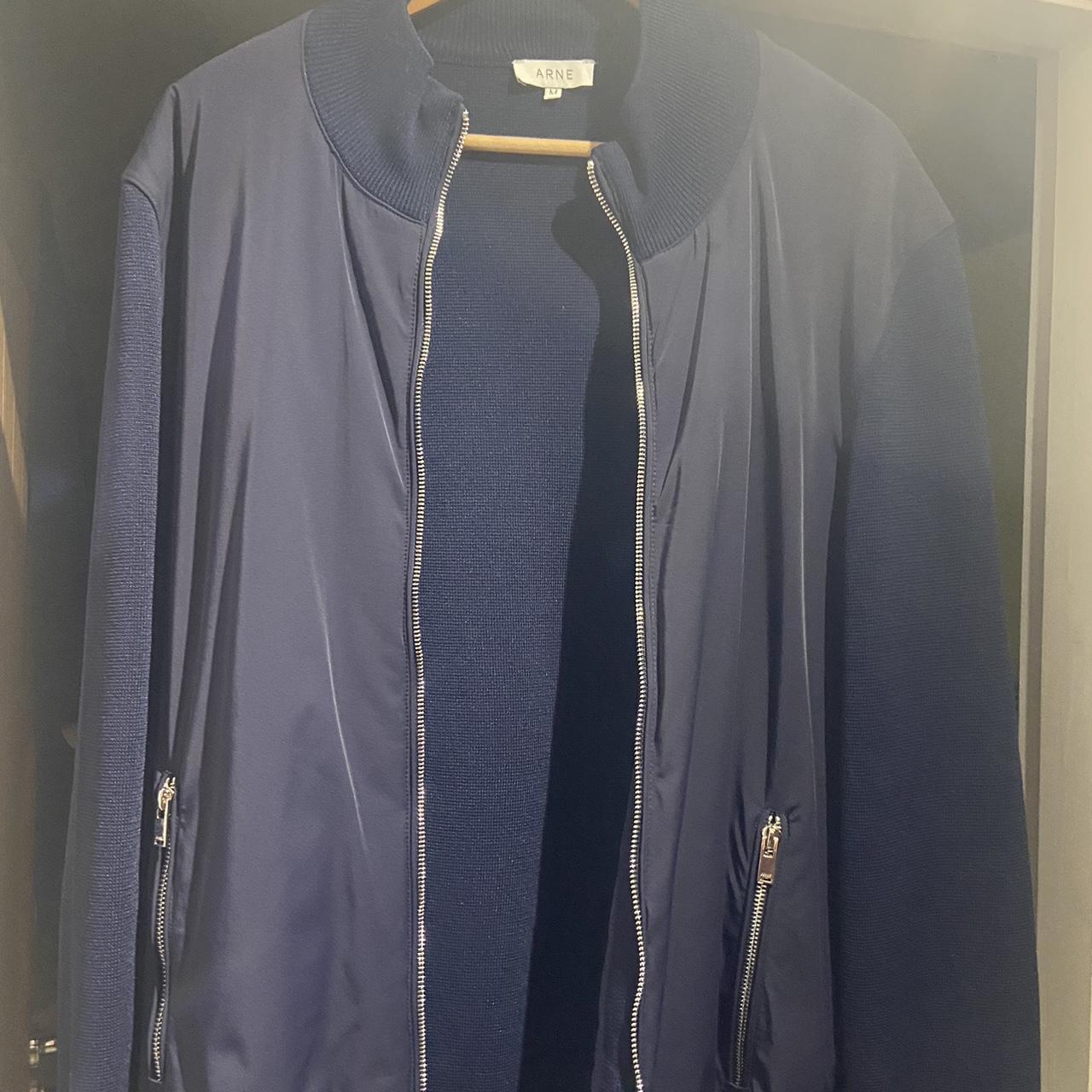 Arne hybrid knitted jacket, as brand new worn once,... - Depop