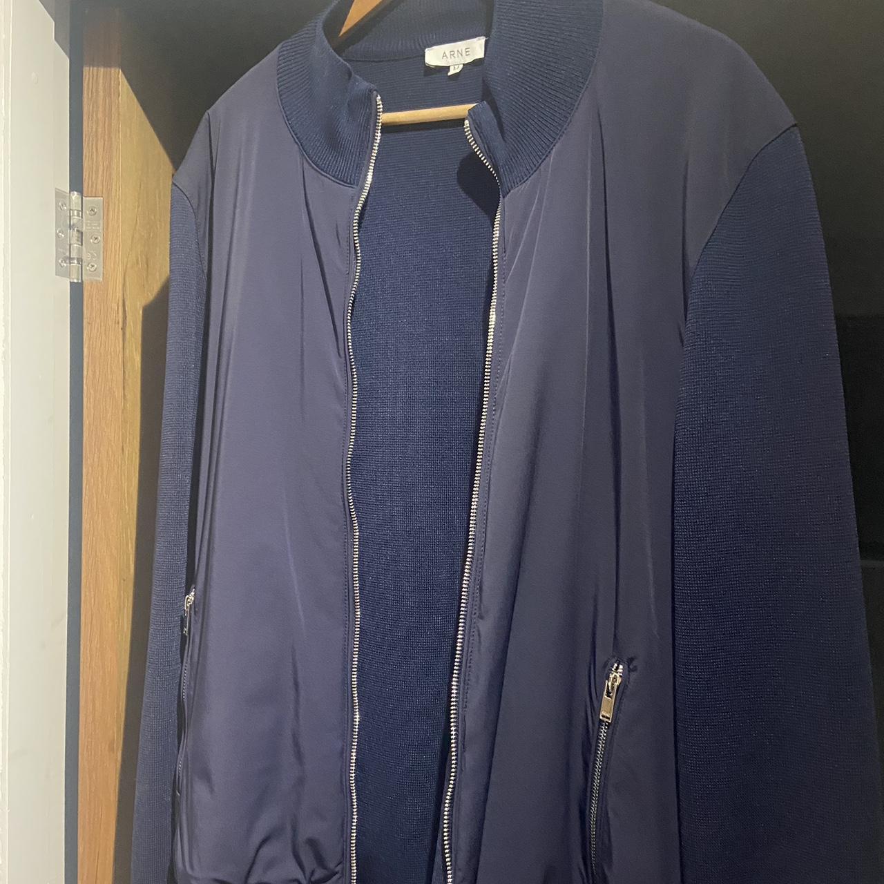 Arne hybrid knitted jacket, as brand new worn once,... - Depop