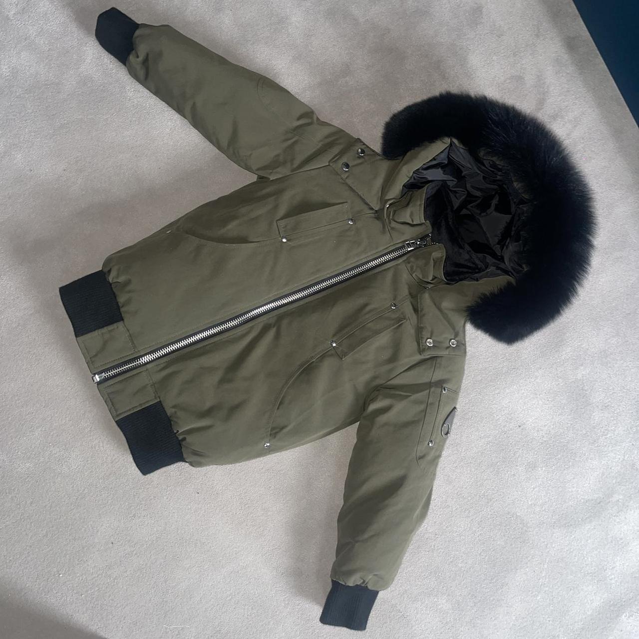 Kids Moose Knuckles khaki bomber /ski jacket with... - Depop