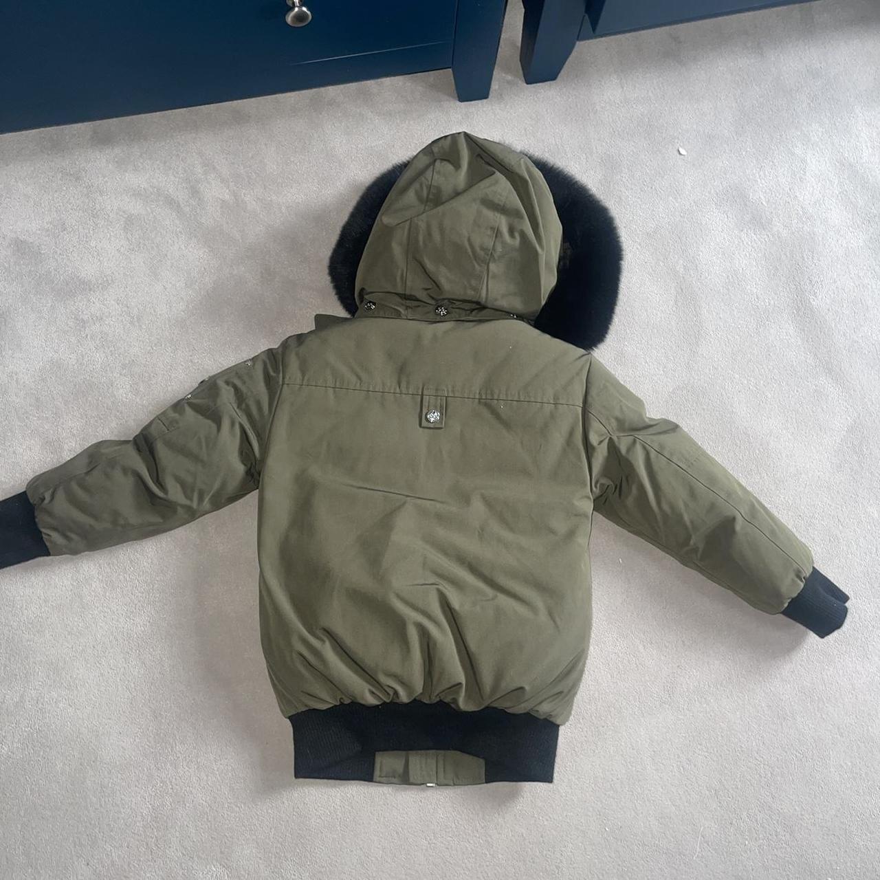 Kids Moose Knuckles khaki bomber /ski jacket with... - Depop
