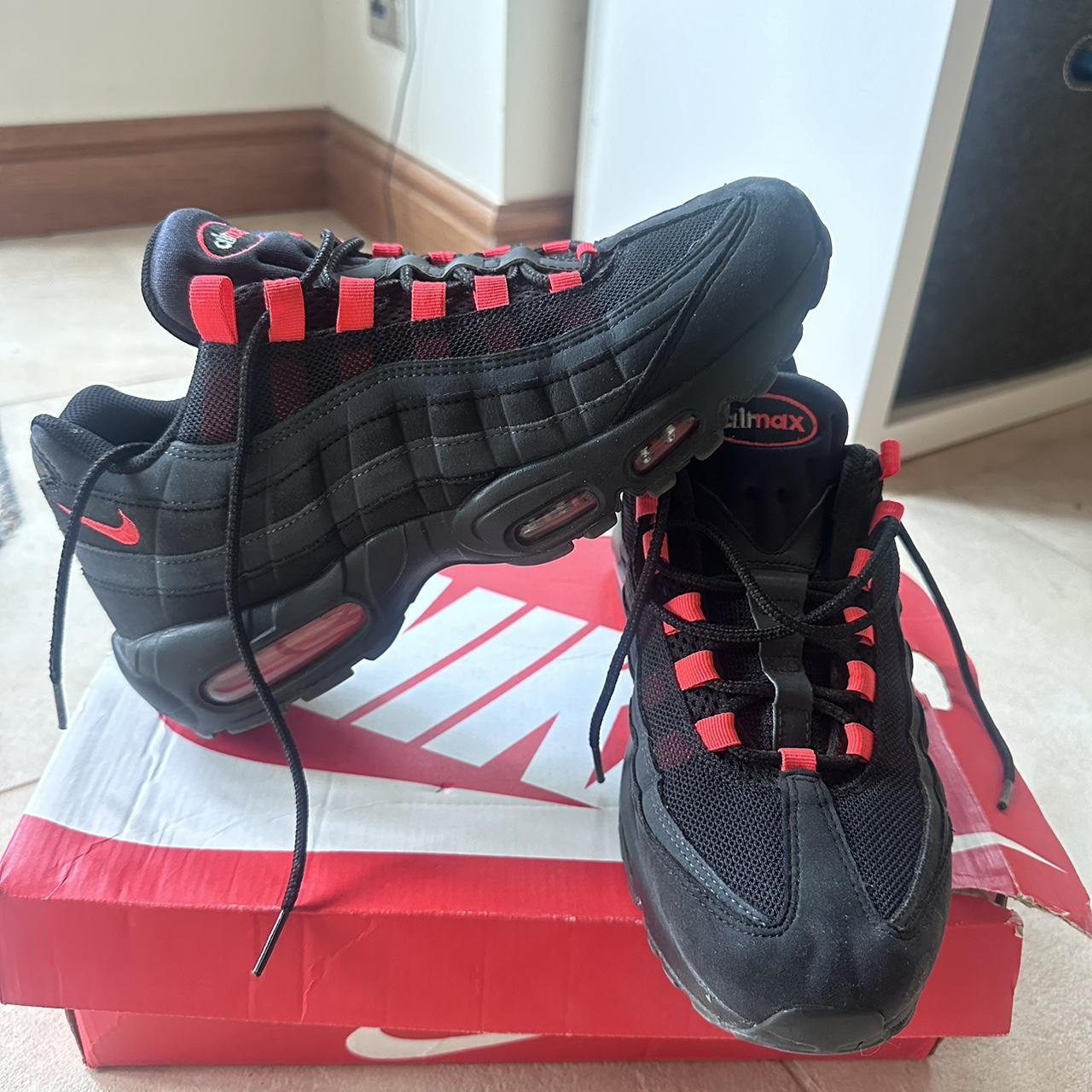 Air max 95 crimson red. UK. Worn a handful of times. - Depop