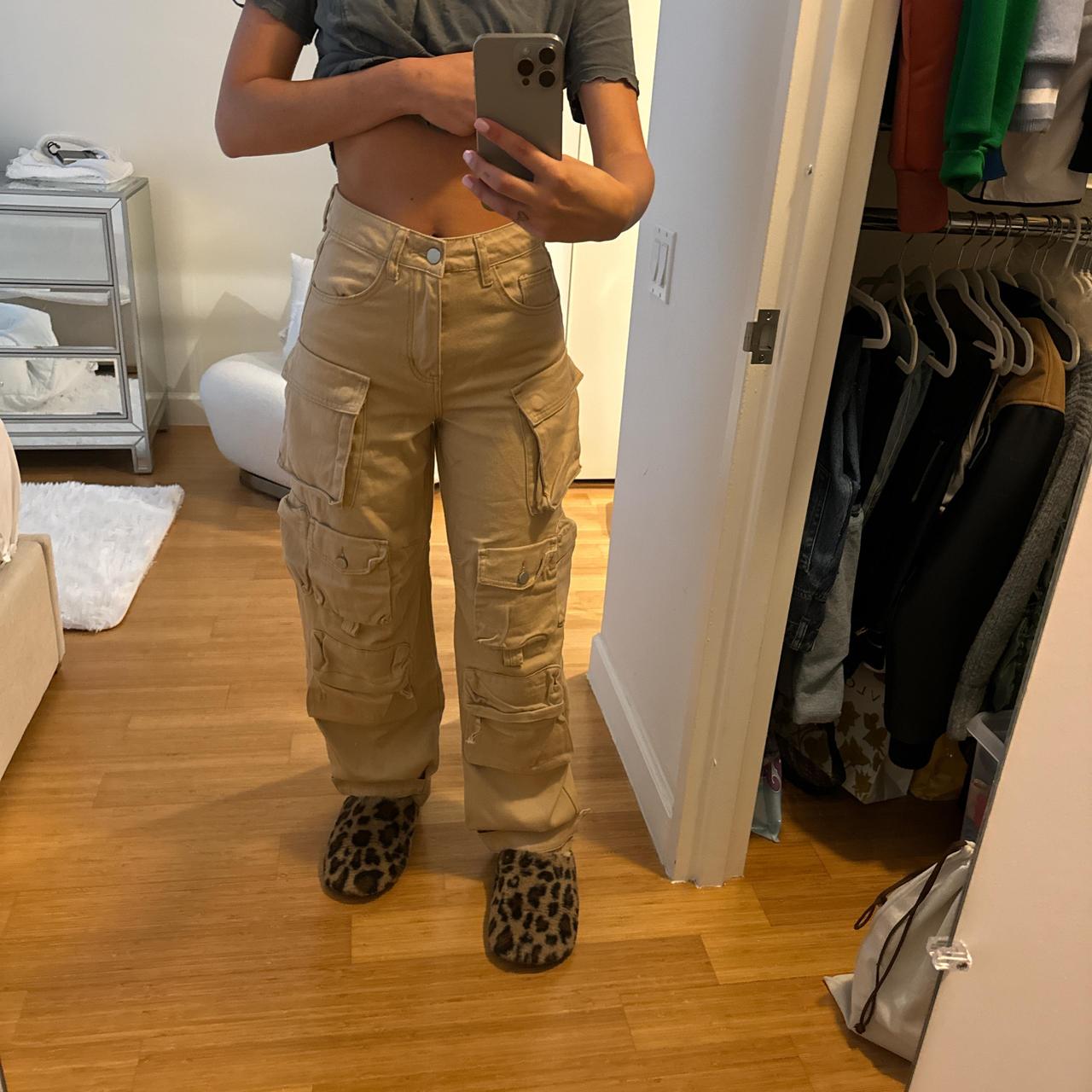The Kript cargo pants tan - Depop