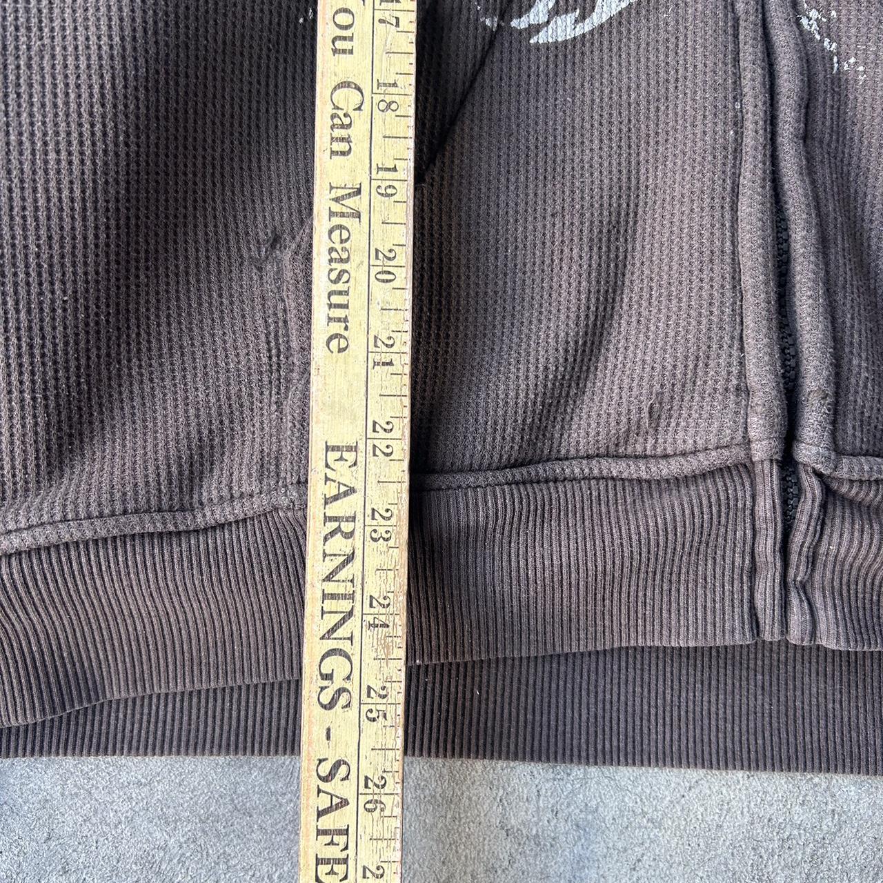 Vintage y2K Machine Skull Brown Zip Up Size Large... - Depop