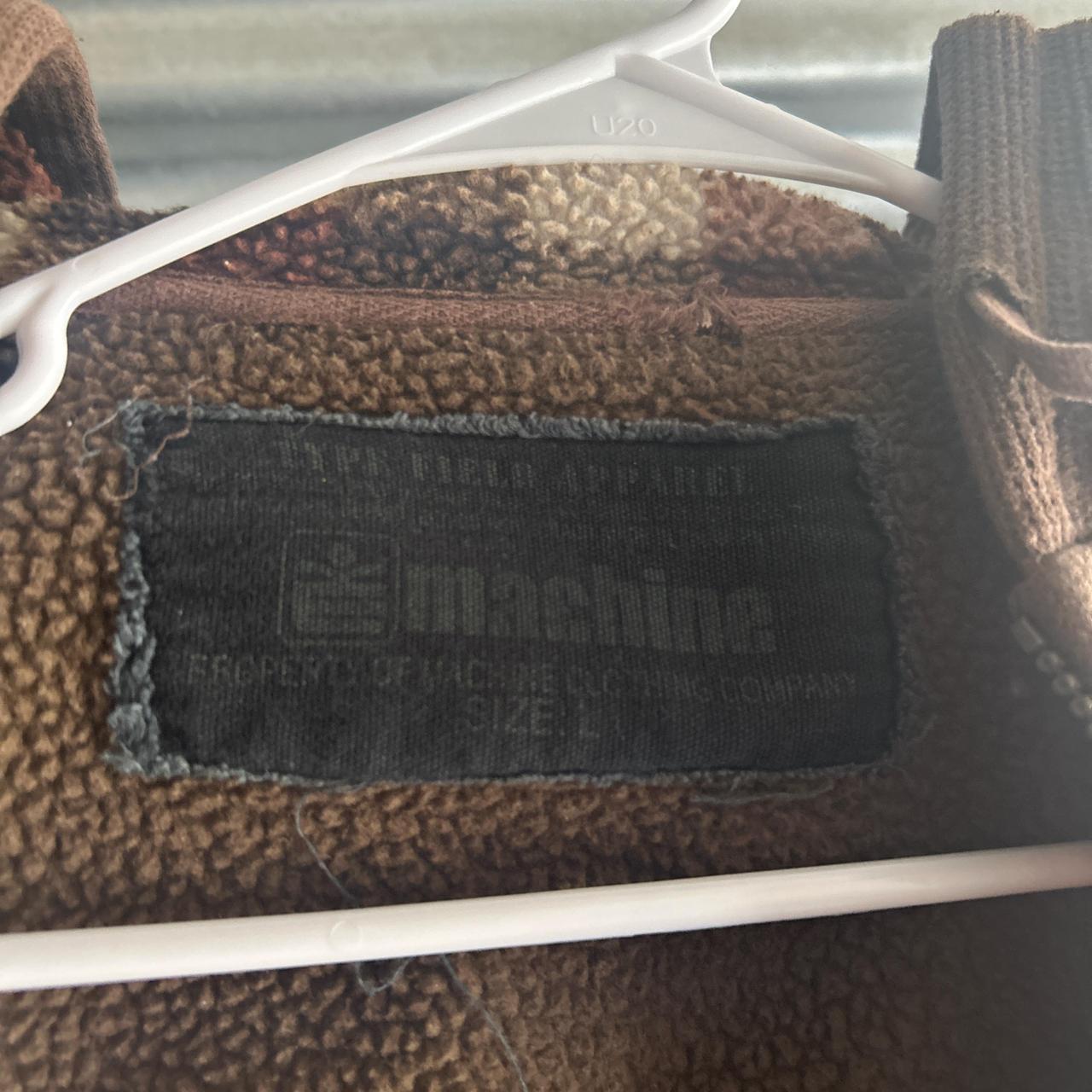 Vintage y2K Machine Skull Brown Zip Up Size Large... - Depop