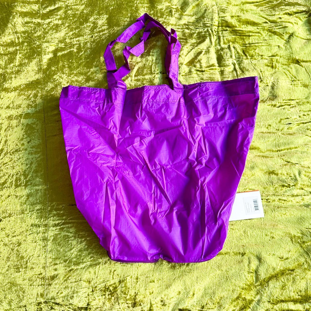 RODEBJER Casie Foldable Zip up Tote Bag In Purple... - Depop