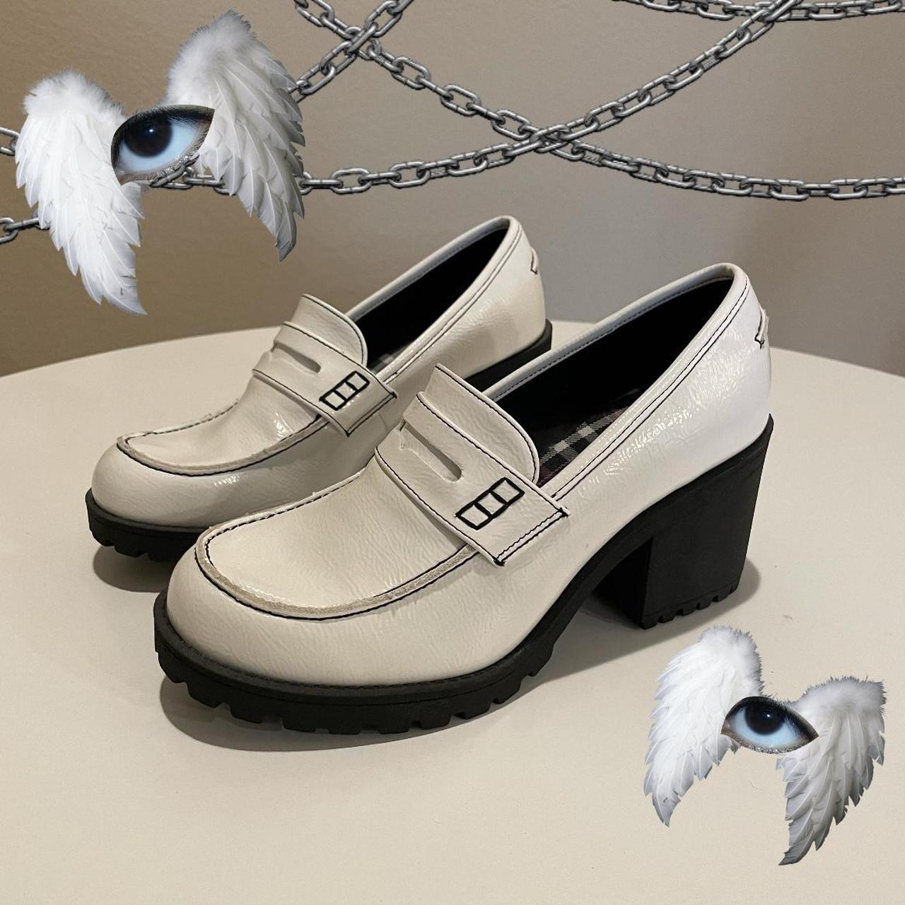 Dirty Laundry Women's Black and White Loafers | Depop