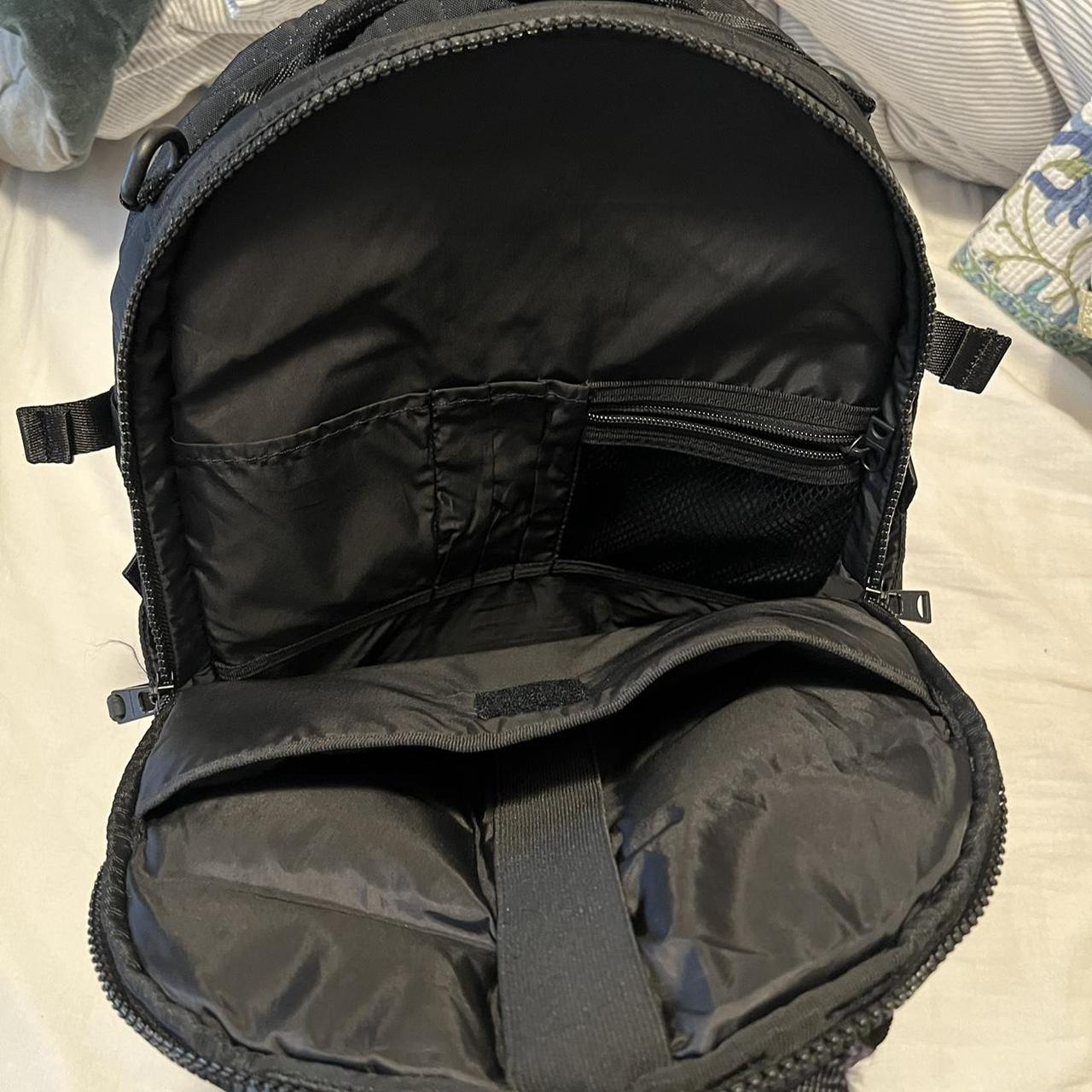 Onitsuka Tiger black backpack with multi pockets... - Depop