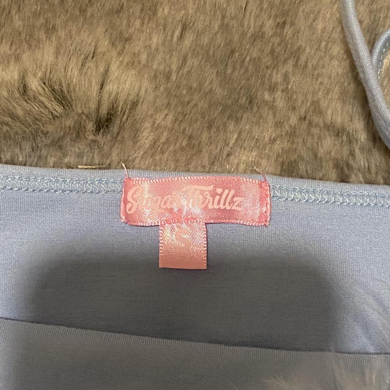 Dolls Kill Women's Blue Crop-top | Depop