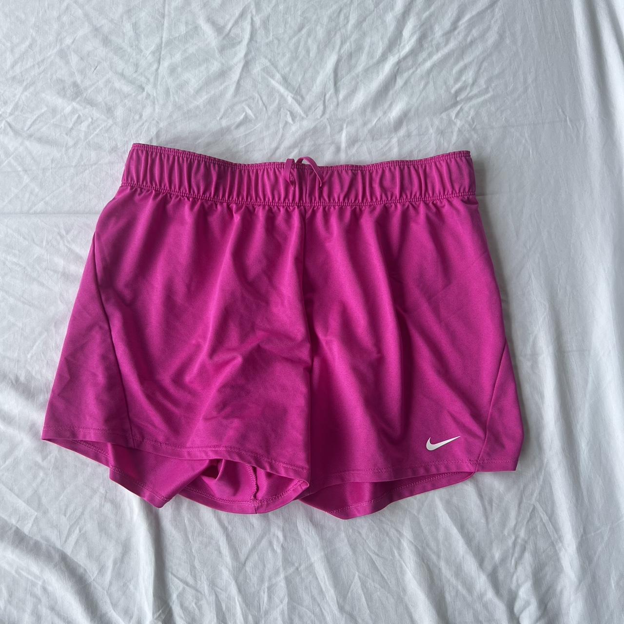 Hot pink Nike running short!!! - condition: very... - Depop