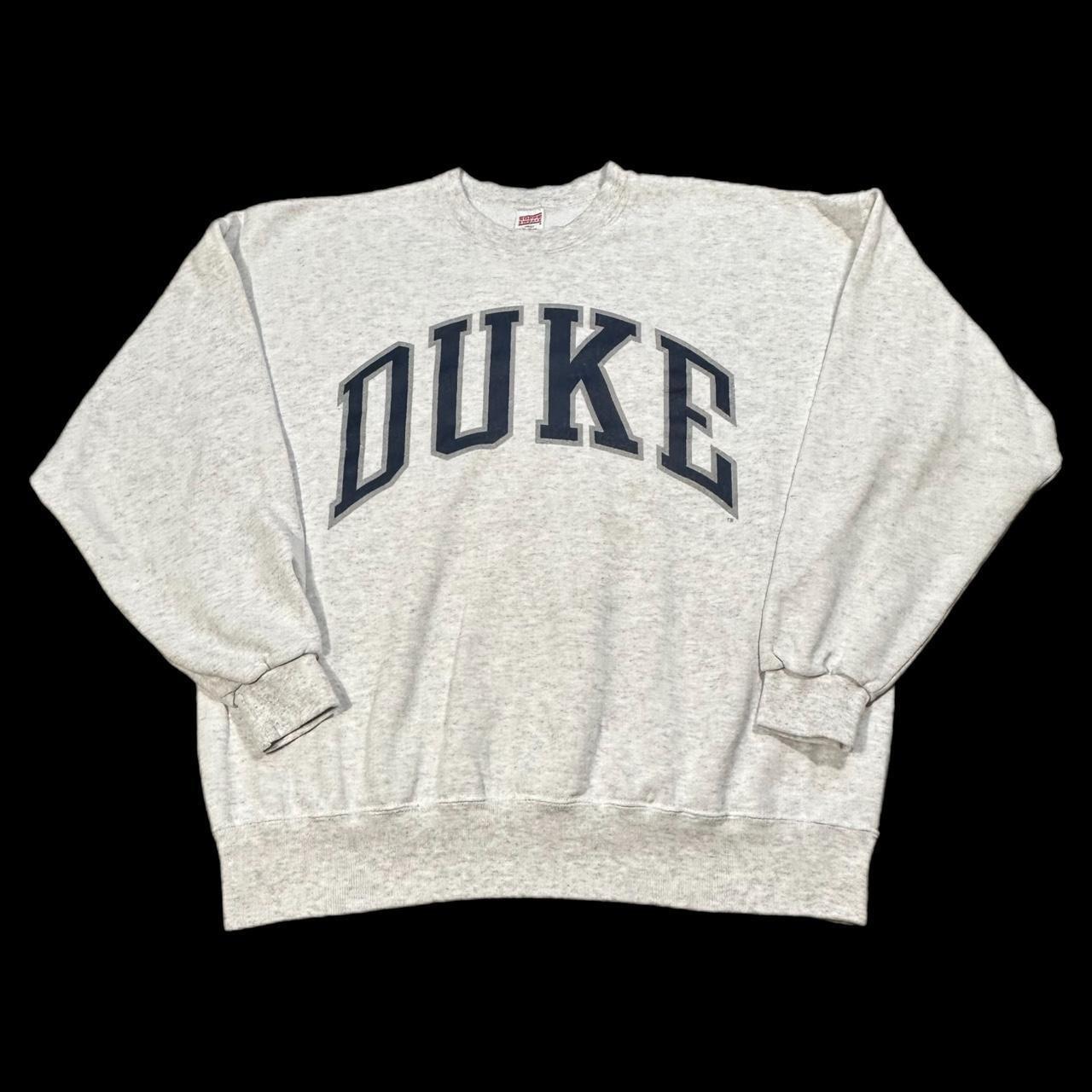 Vintage Duke University crewneck sweatshirt. Light... - Depop