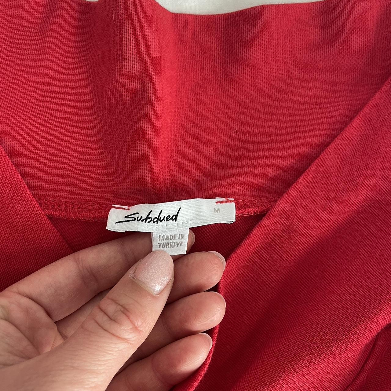 Subdued red off should top size medium but fits like... - Depop