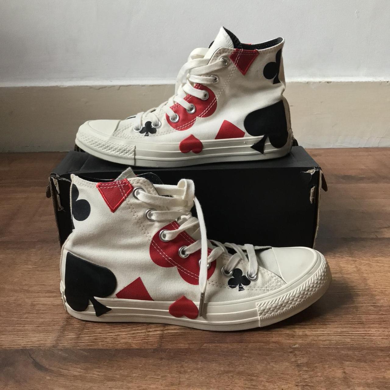 Converse Hi Top Deck Of Cards Design Converse... - Depop