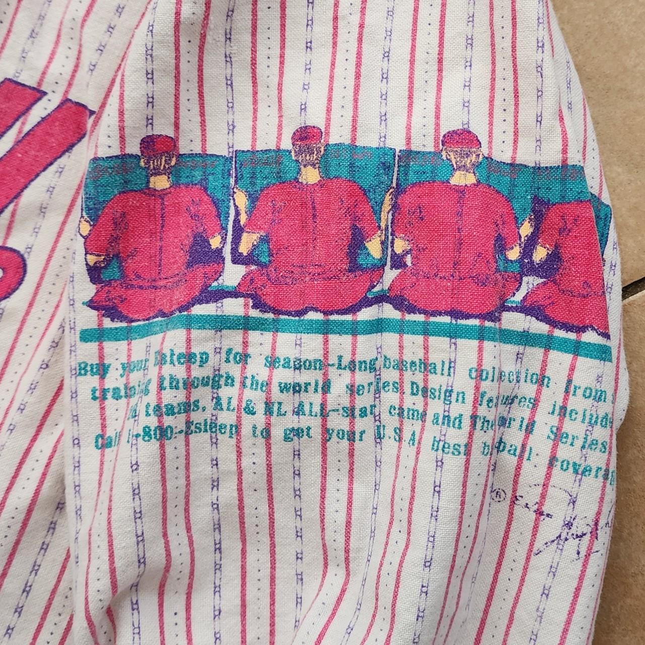 Vintage 1999 Esleep Crop Top Baseball Long Sleeve... - Depop