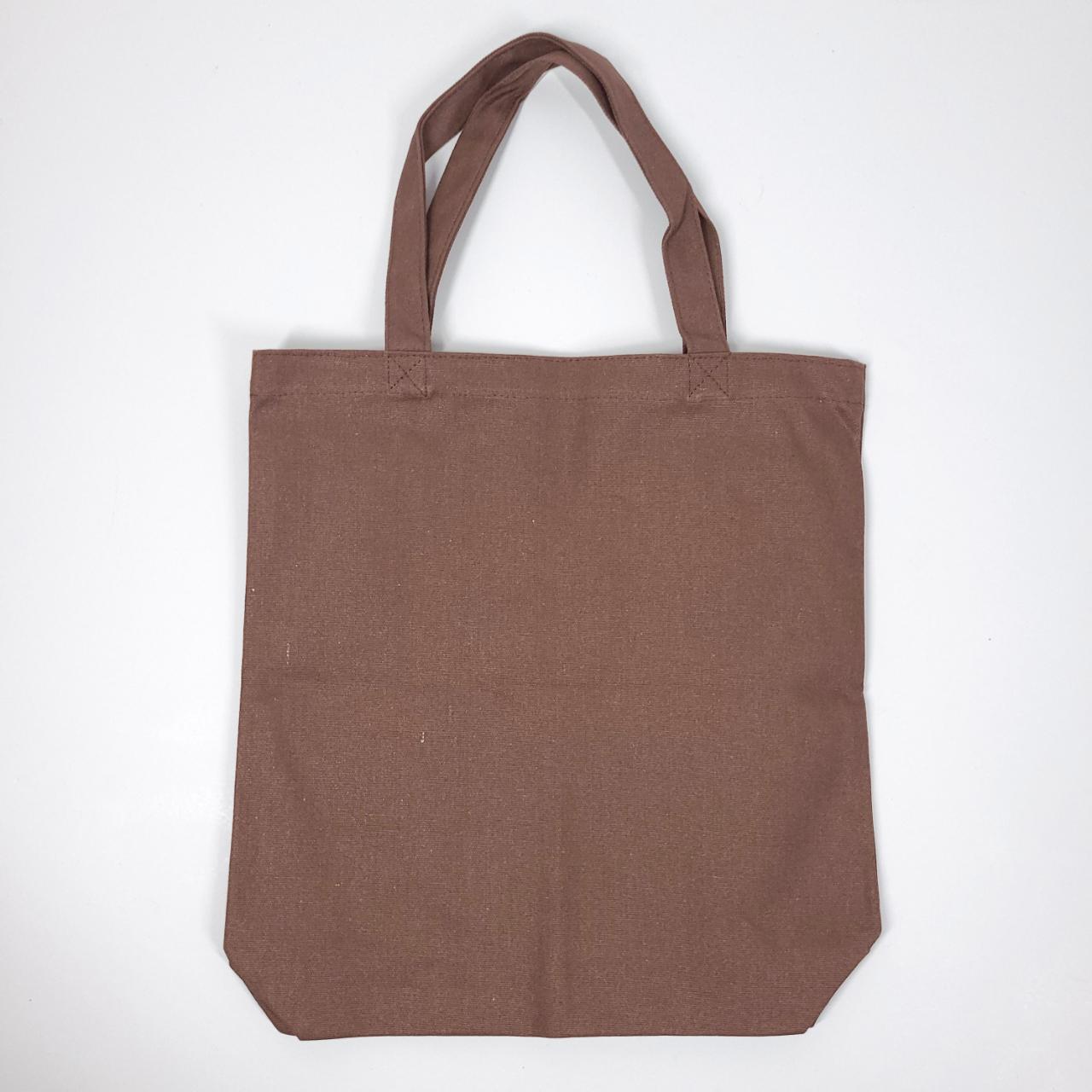 Brown Canvas Tote Bag 🐈‍⬛ Chic, minimalist, casual,... - Depop