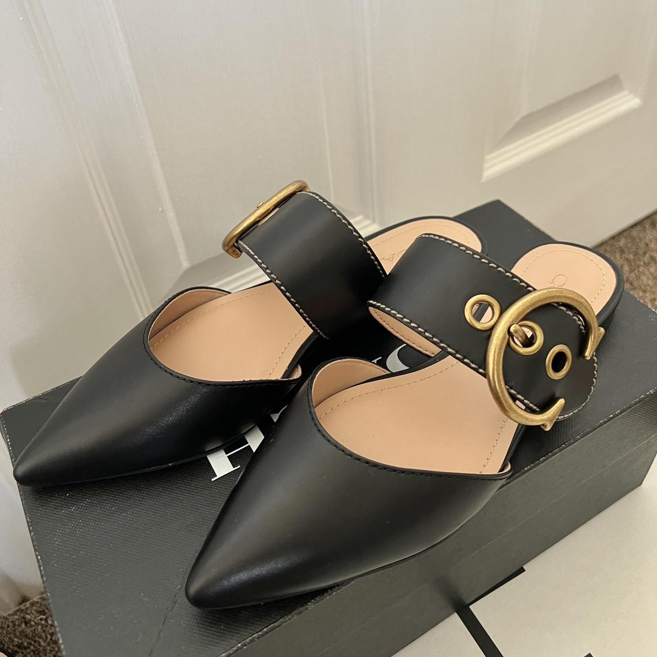 Coach Black Leather Verona Mule Brand new with... - Depop