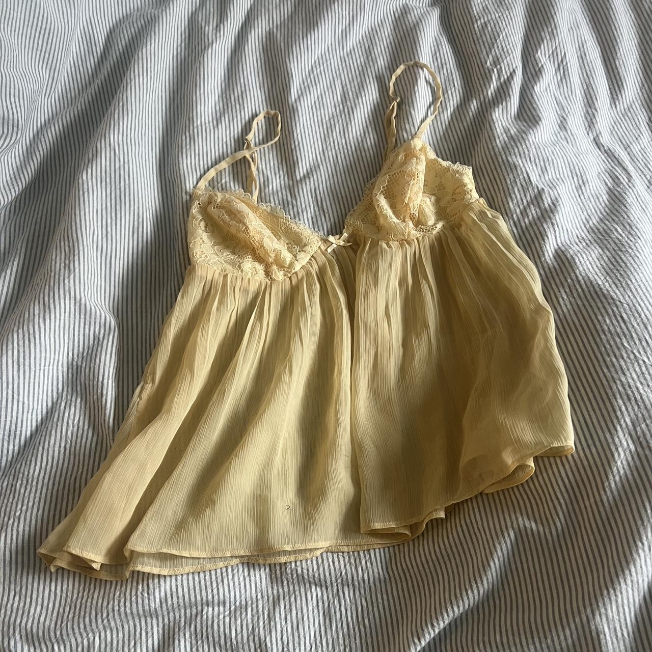 Pastel yellow tank top - Depop