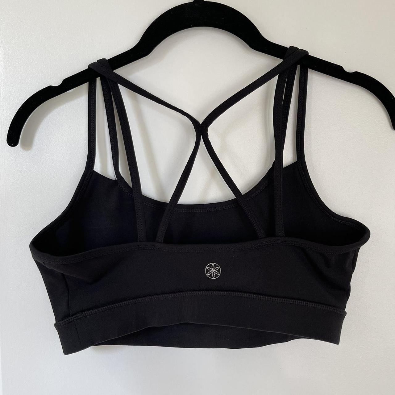 Gaism Black bandeau strappy sports bra Size small... - Depop