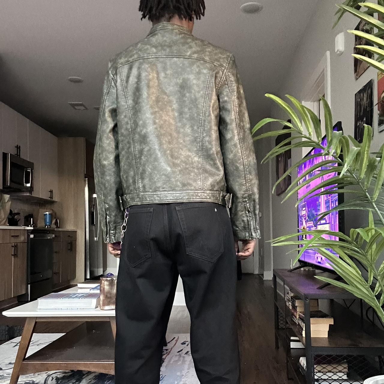 Graphite leather jacket from Jaded London #grunge #punk - Depop