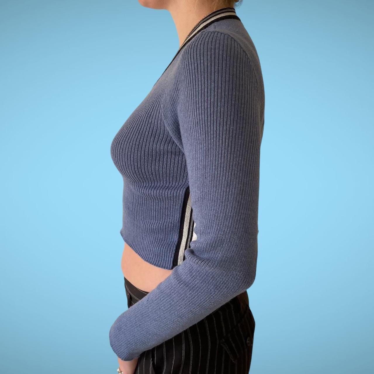 Blue Unif sweatshirt! Ribbed Long sleeve top with... - Depop