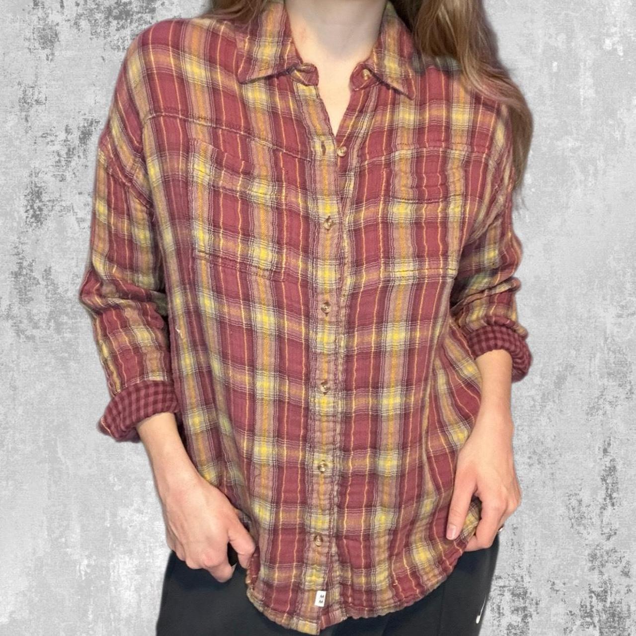 Multi-colored fall flannel from Nordstrom Slightly... - Depop