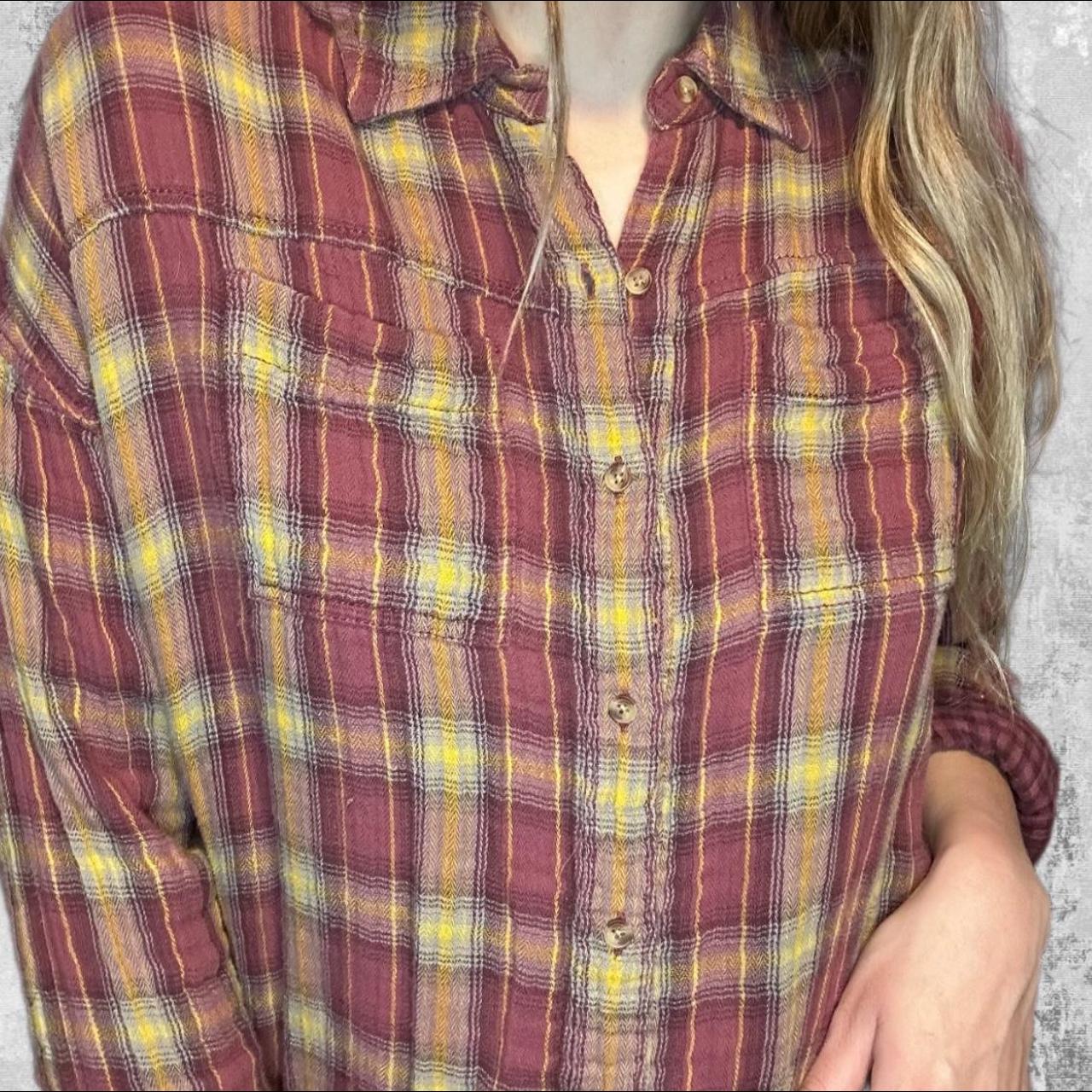 Multi-colored fall flannel from Nordstrom Slightly... - Depop