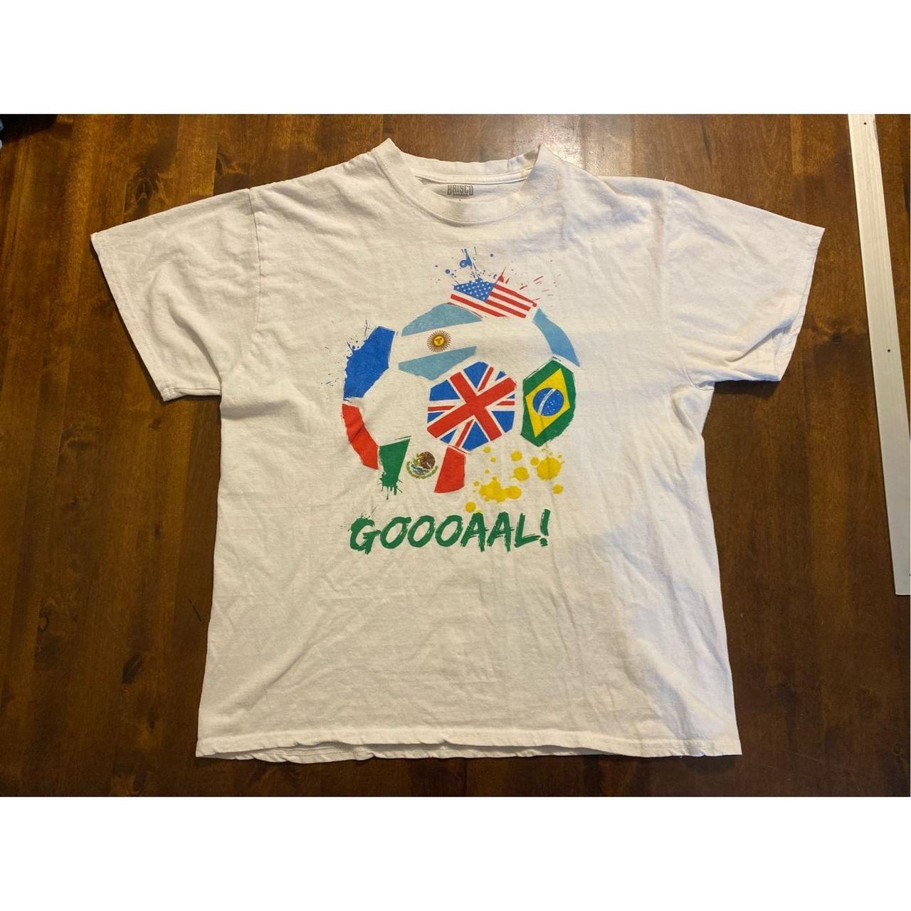Football Soccer World Cup Goal T Shirt Size Large... - Depop