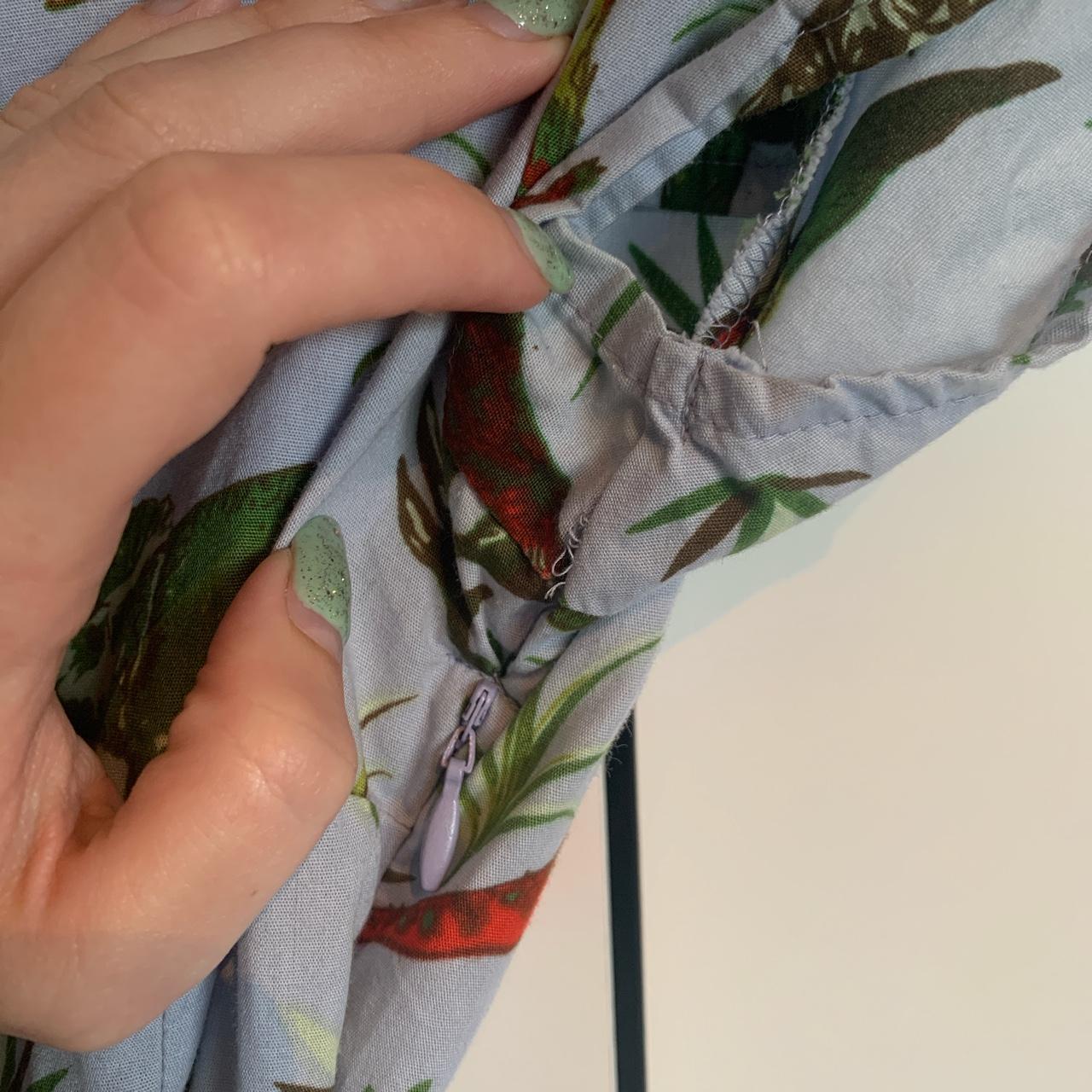 Run & fly dinosaur print knee length dress Well... - Depop